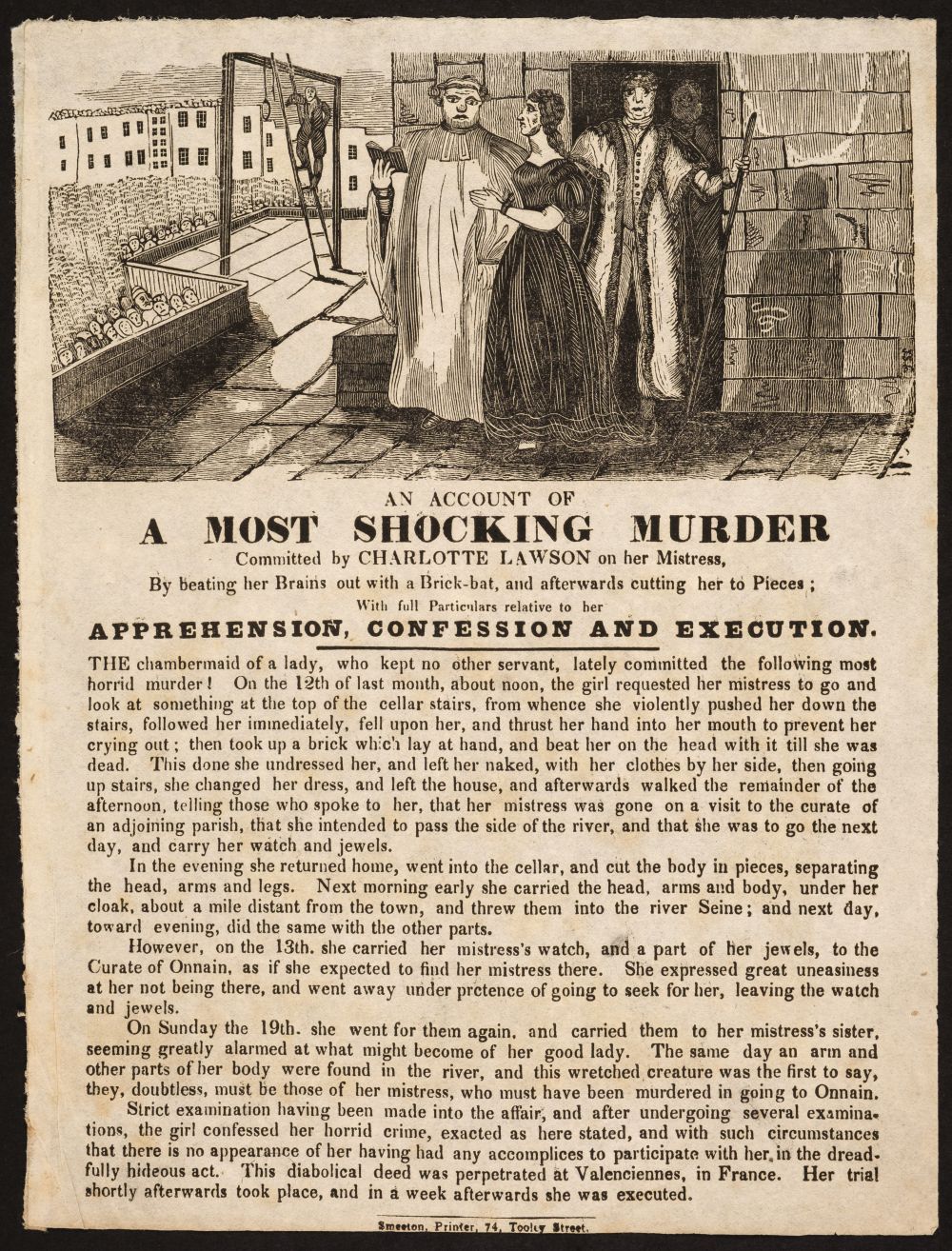 Lot 220 - Murder broadsides. The Trial and Execution
