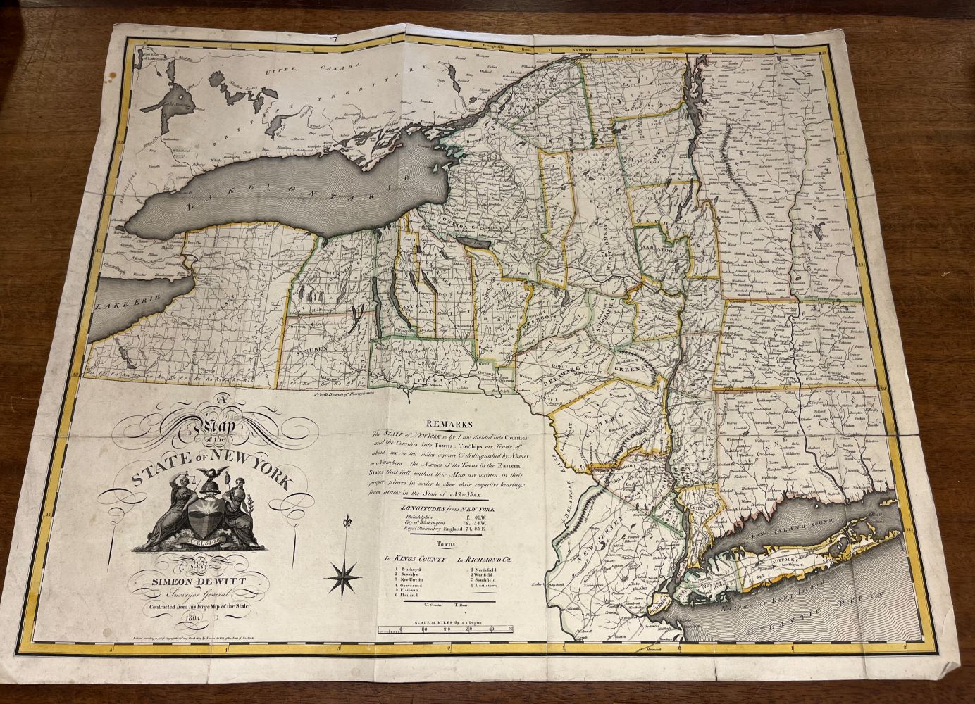 Lot 127 - New York State. De Witt (Simeon), A Map of