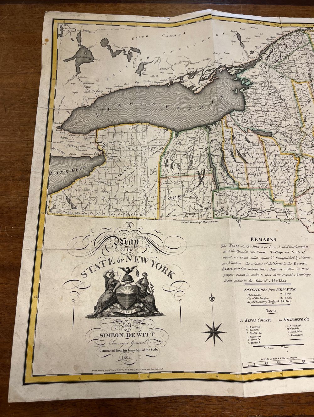 Lot 127 - New York State. De Witt (Simeon), A Map of