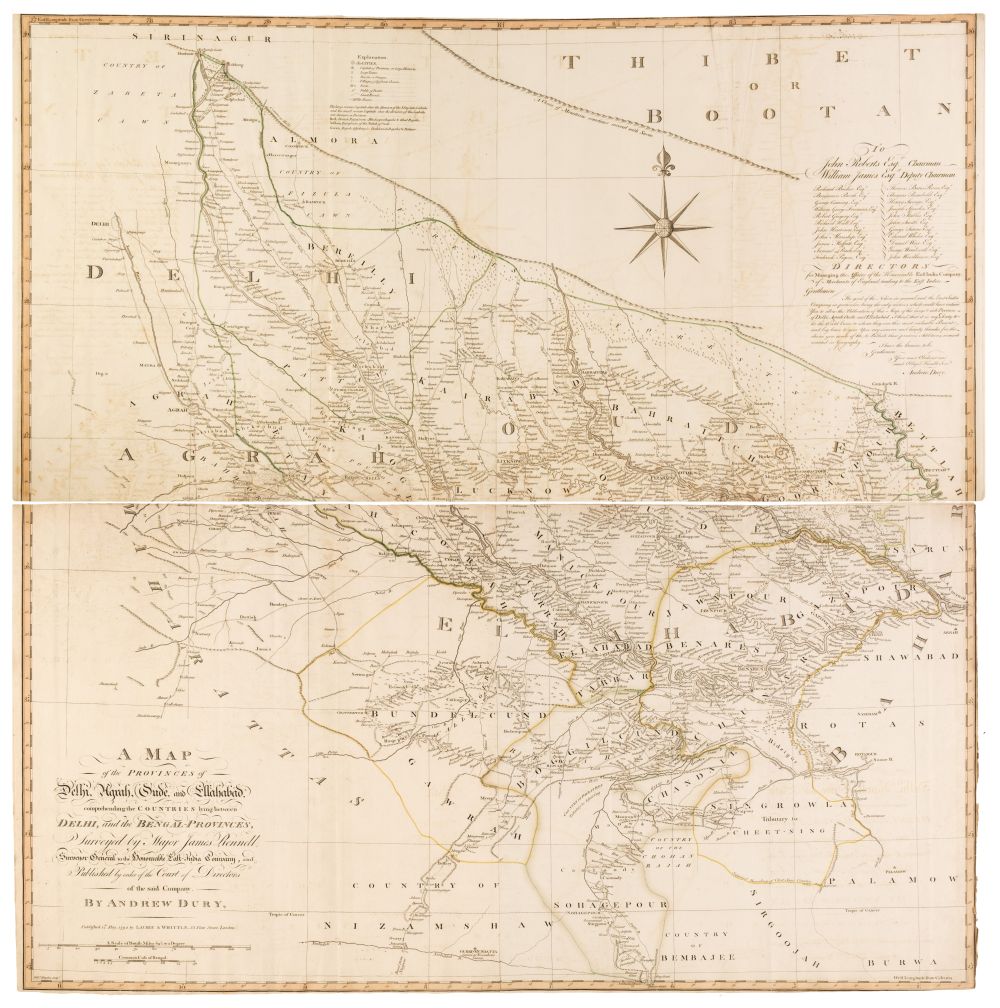 Lot 111 - India. Dury (Andrew), A Map of the Provinces