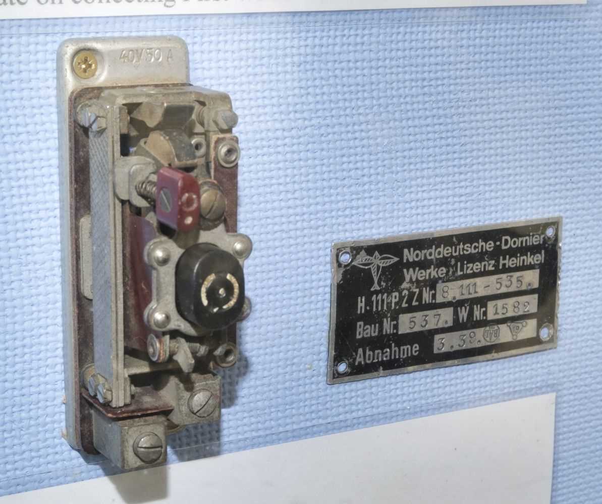 Lot 438 - Heinkel HeIII P. Relics recovered from