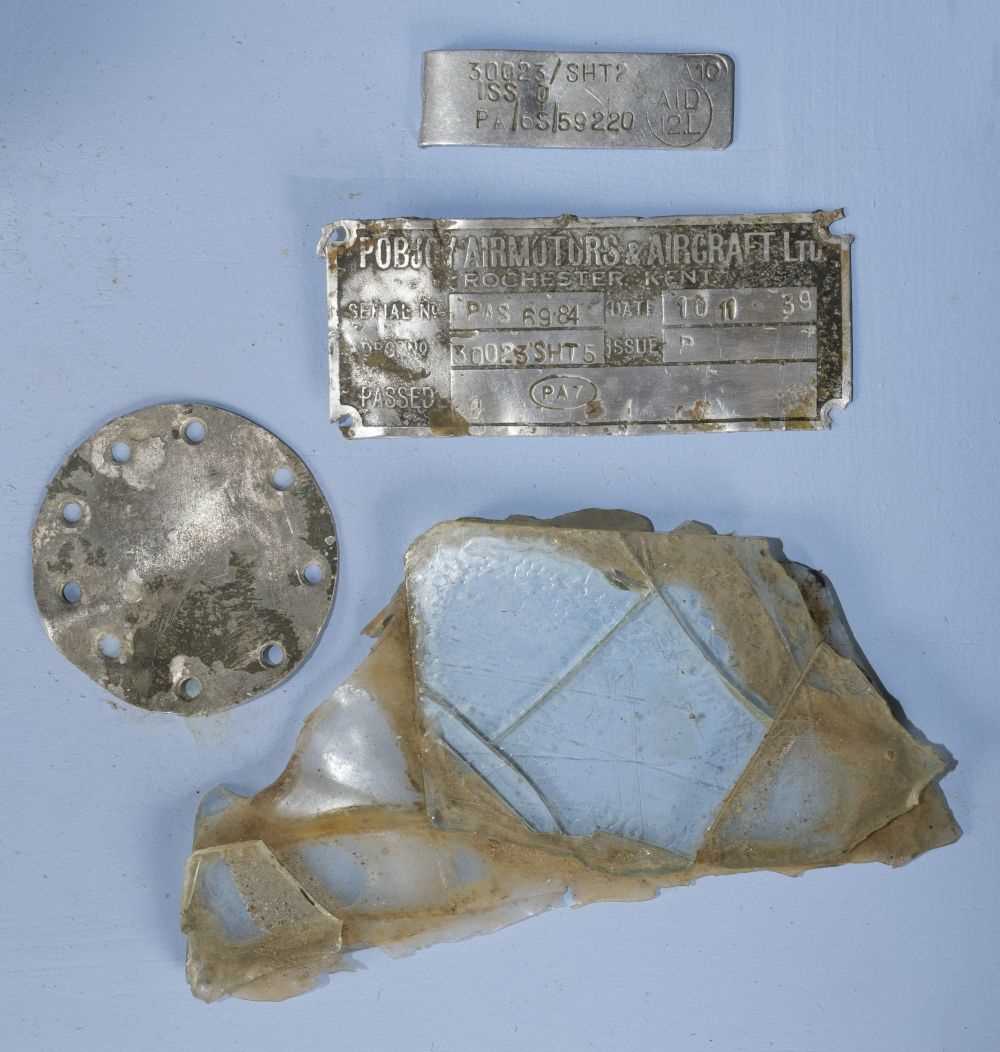 Lot 500 - Spitfire R6832. Relics recovered from