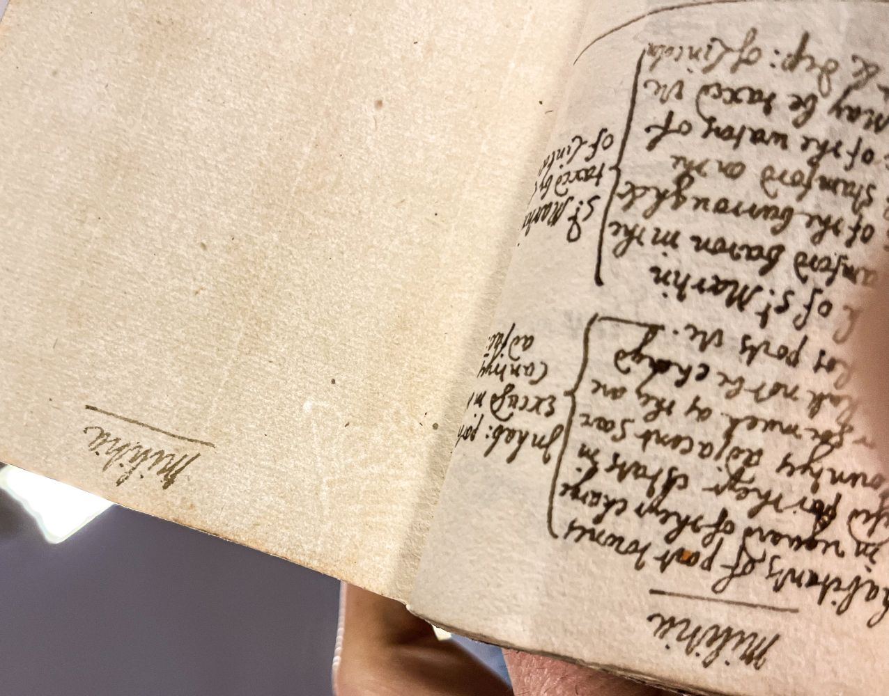 Lot 285 - Manuscript Volume. A manuscript notebook of