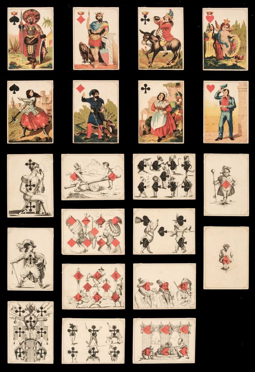 Lot 258 - German transformation playing cards. Jeanne