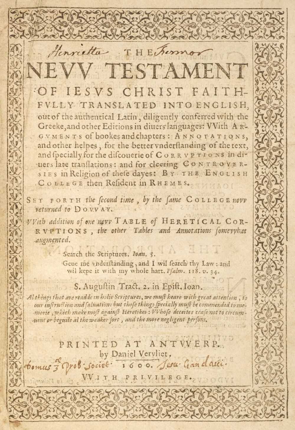 Lot 257 - Bible [New Testament]. The New Testament of
