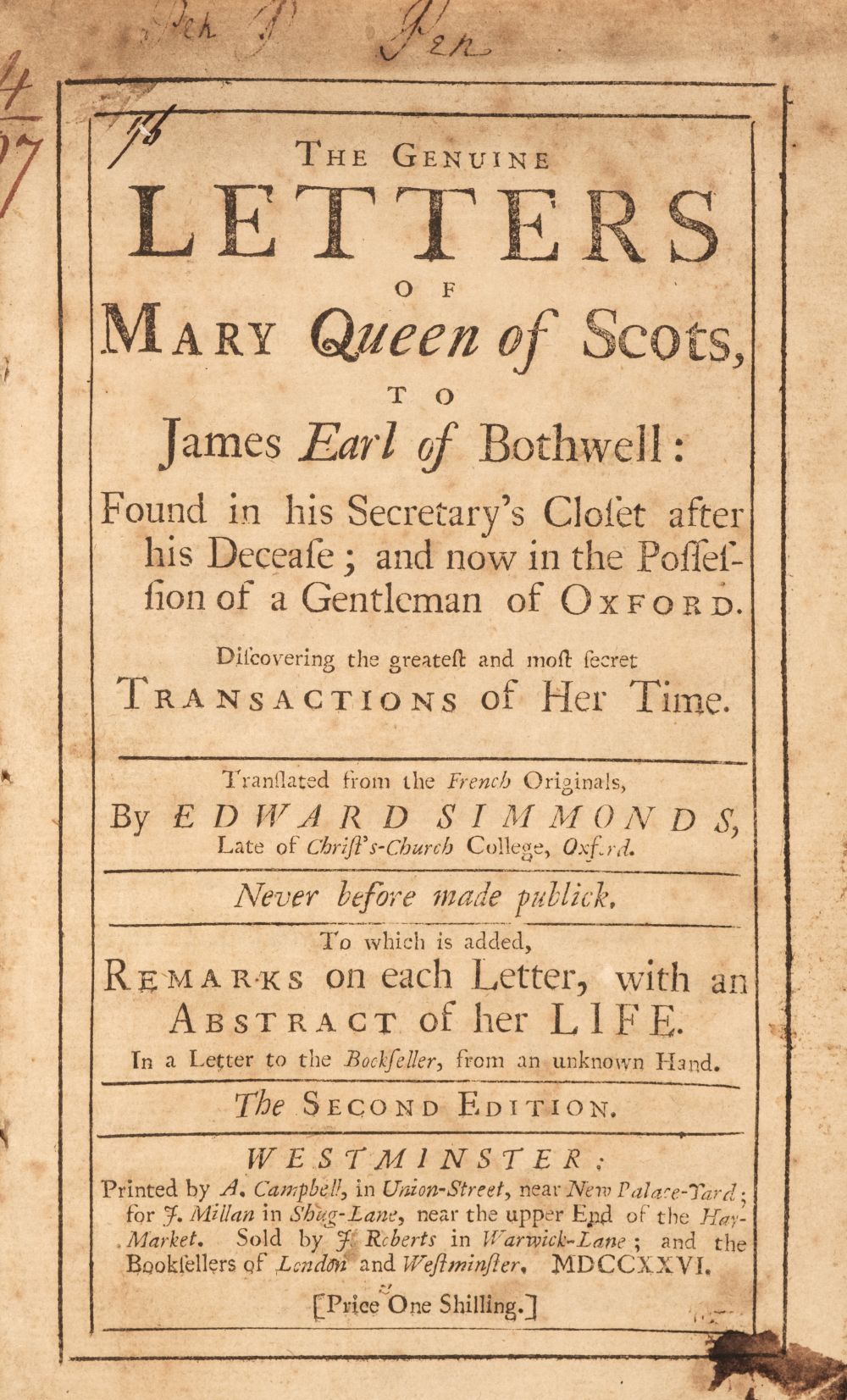 Lot 147 - 1689 Buchanan (George). A Detection of the