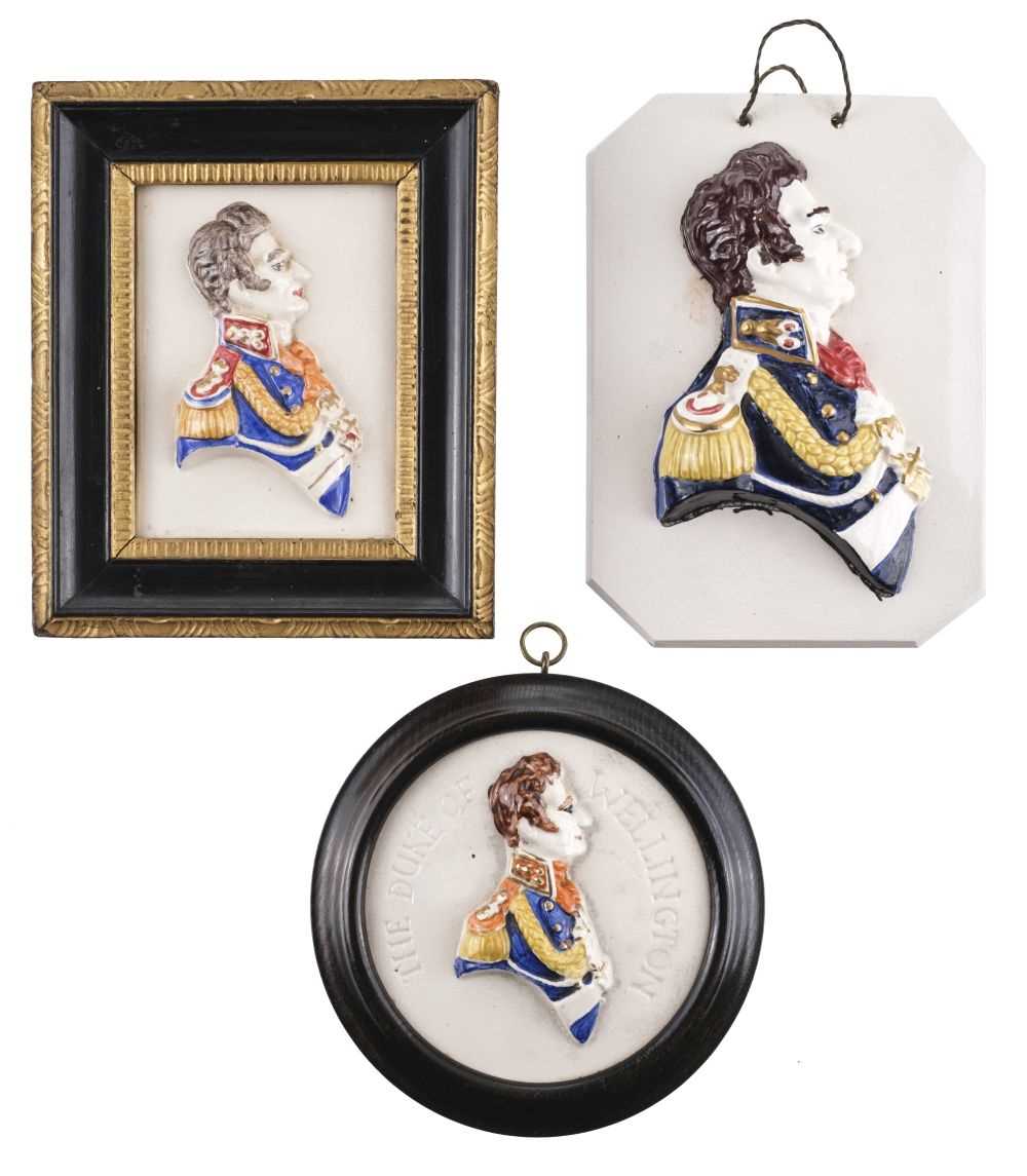 Lot 574 - Duke of Wellington. Victorian pottery wall