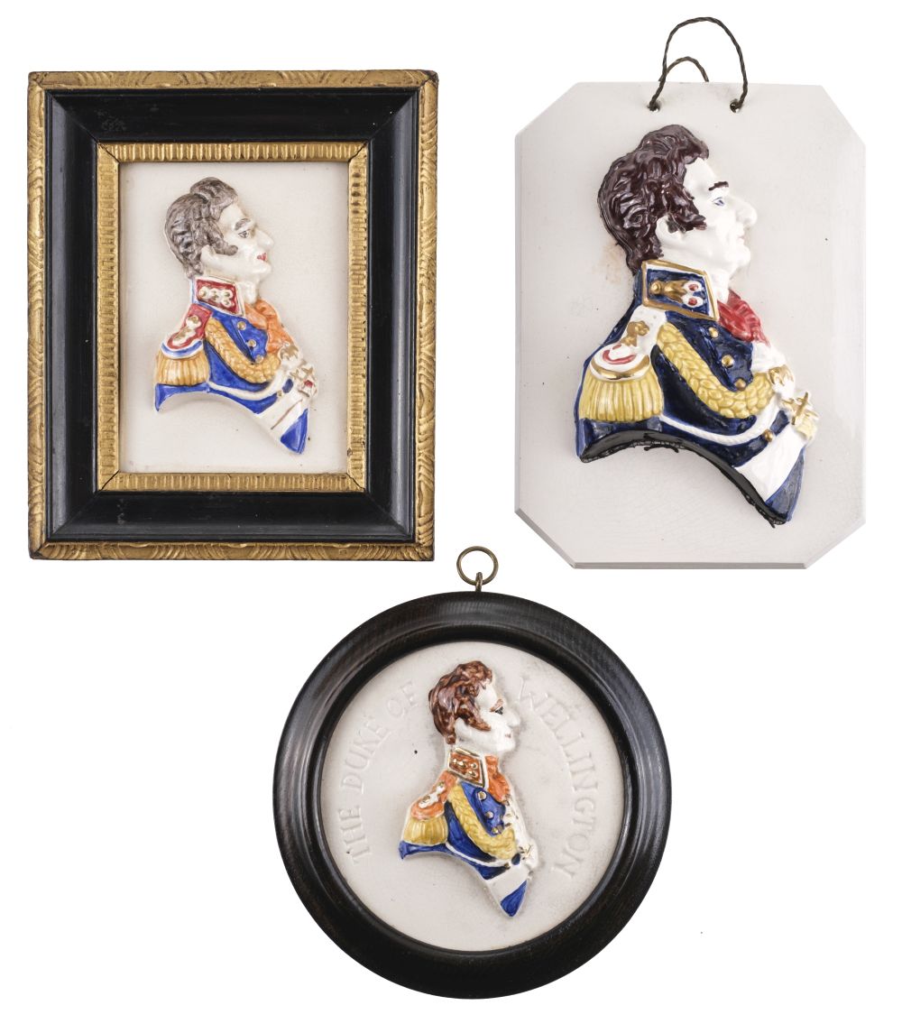 Lot 574 - Duke of Wellington. Victorian pottery wall