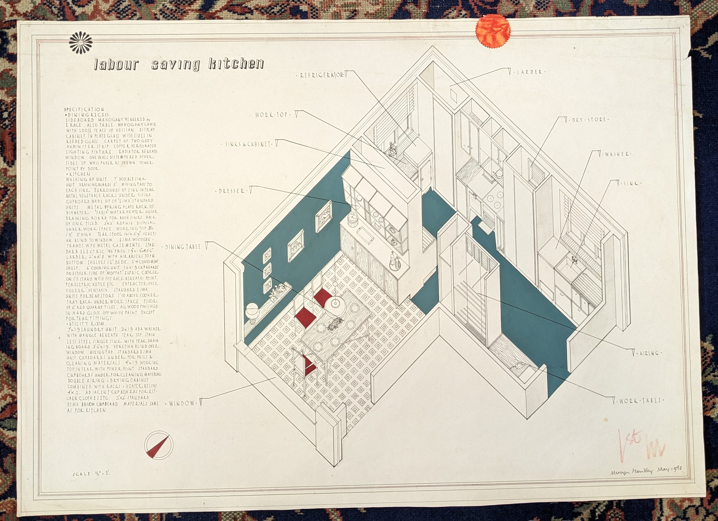 Lot 64 - Architectural drawings. A group of 8 plans,