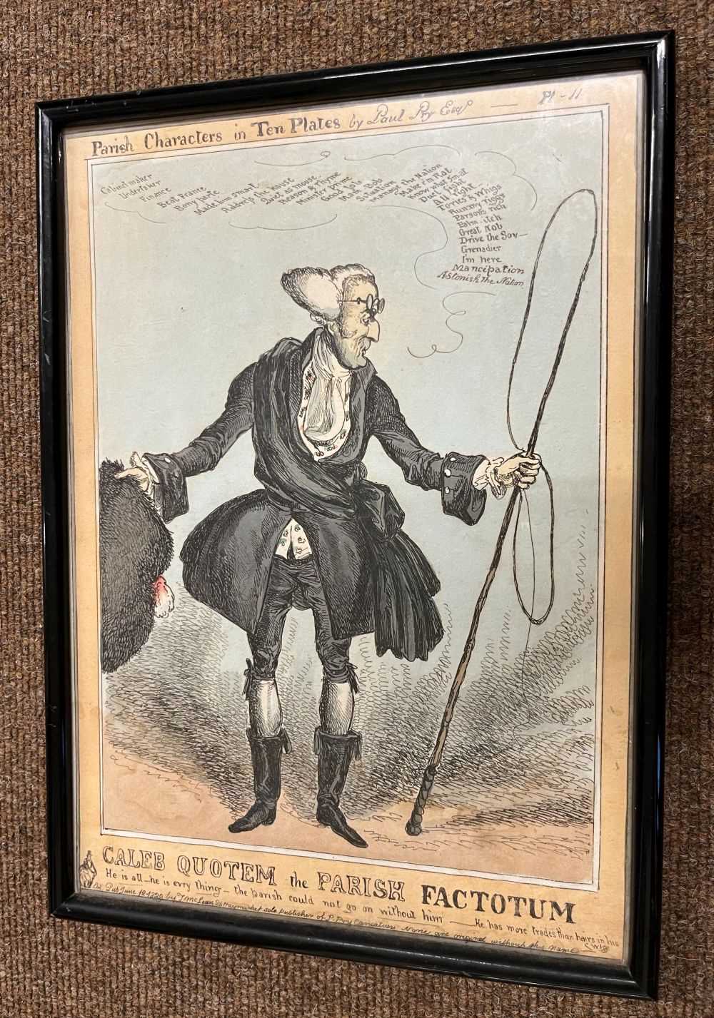 Lot 208 - Heath (William). Ten caricatures of the Duke
