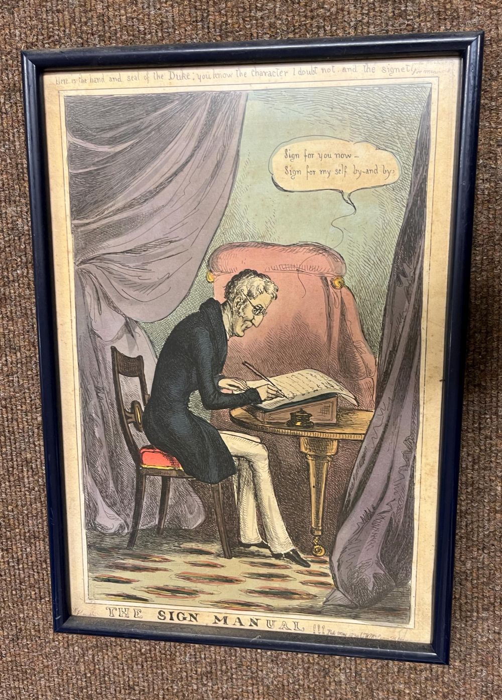 Lot 208 - Heath (William). Ten caricatures of the Duke