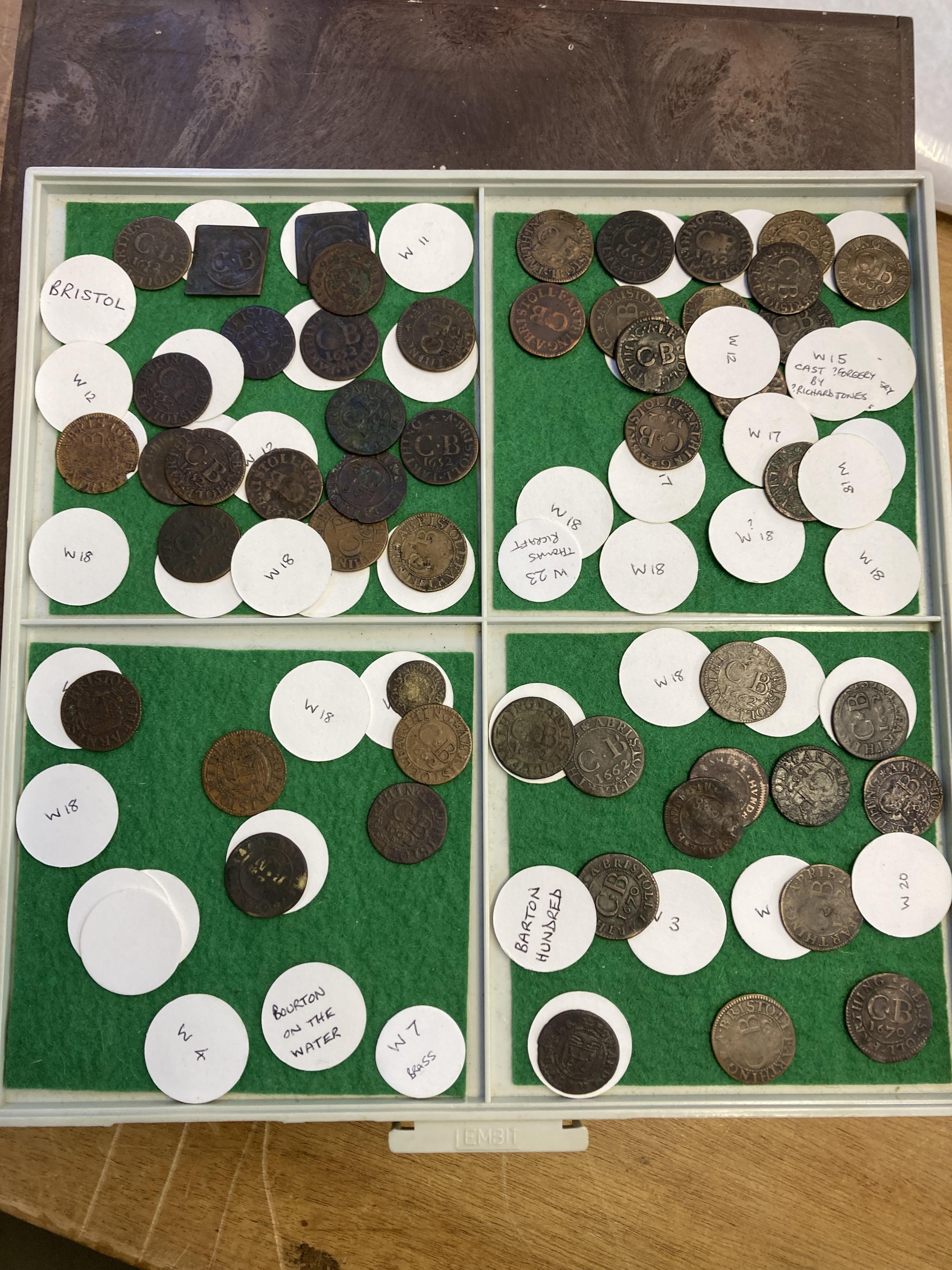 Lot 529 - Trading Tokens. A collection of 17th century