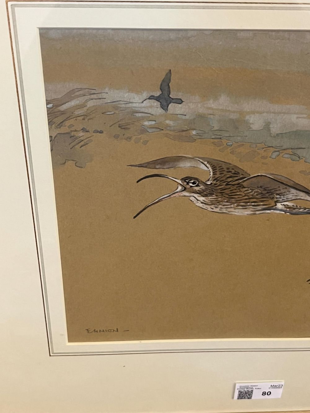 Lot 80 - Ennion (Eric, 1900-1981). Curlews flying