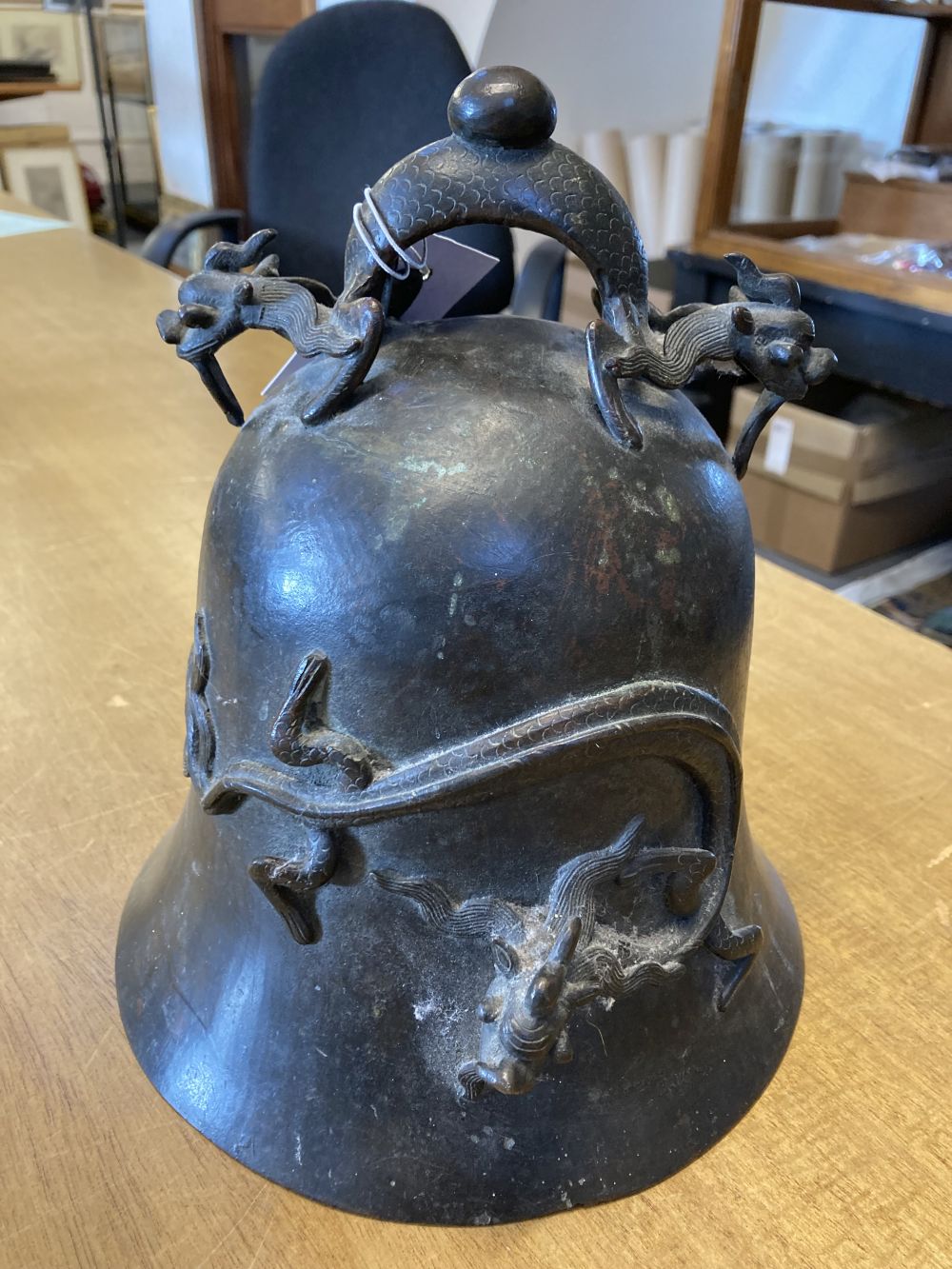 Lot 440 - Bell. A Chinese bronze temple bell, probably