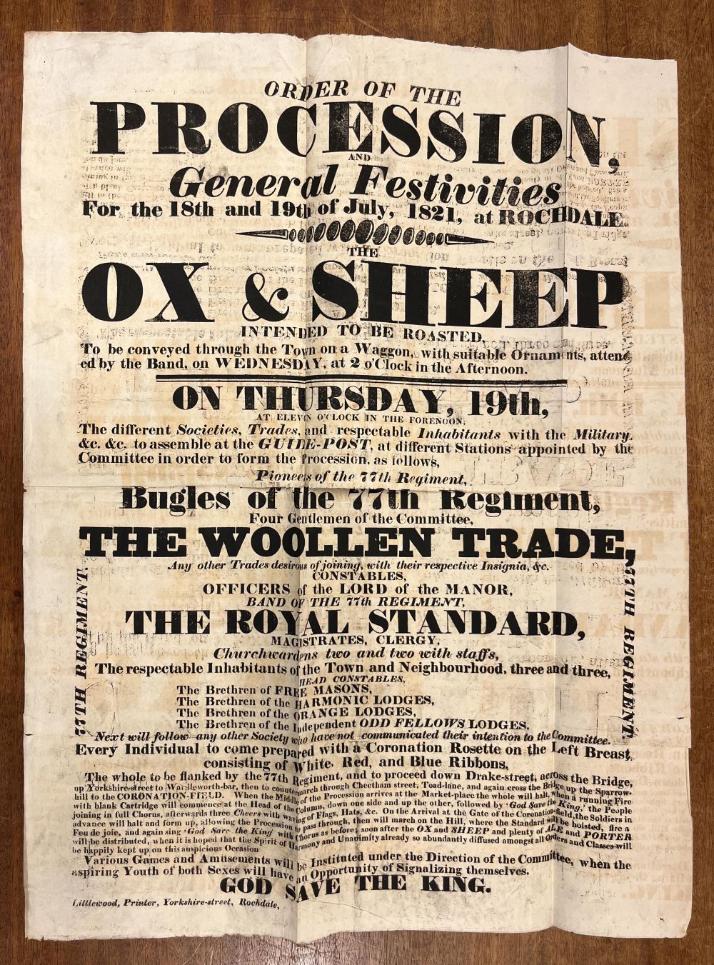 Lot 262 - 1821 George IV. In the Large Room of the