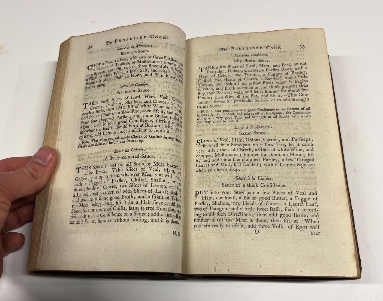 Lot 303 - Clermont [Menon]. The Professed Cook, 1776