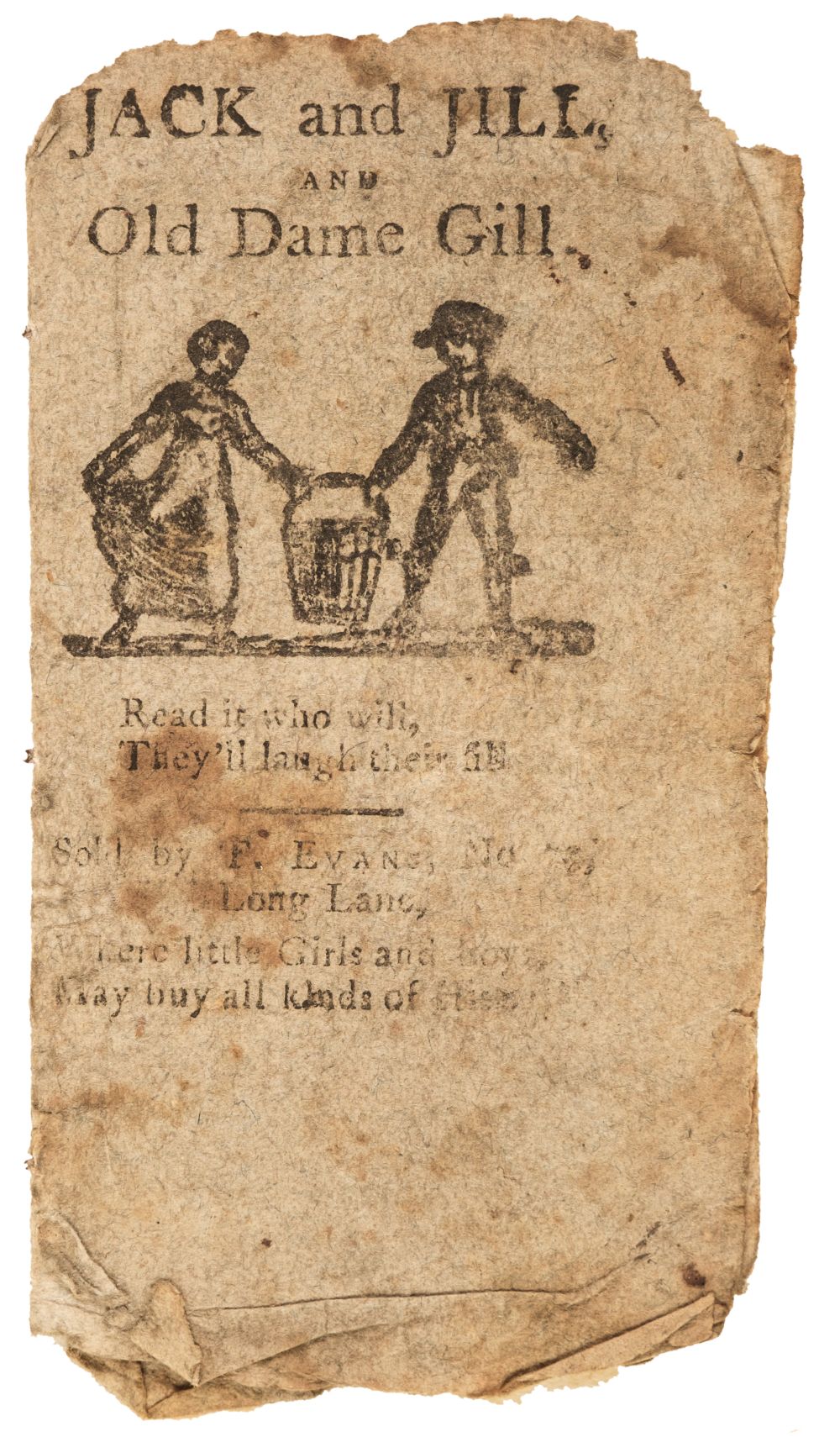 Lot 433 - Chapbook. Jack and Jill and Old Dame Gill,