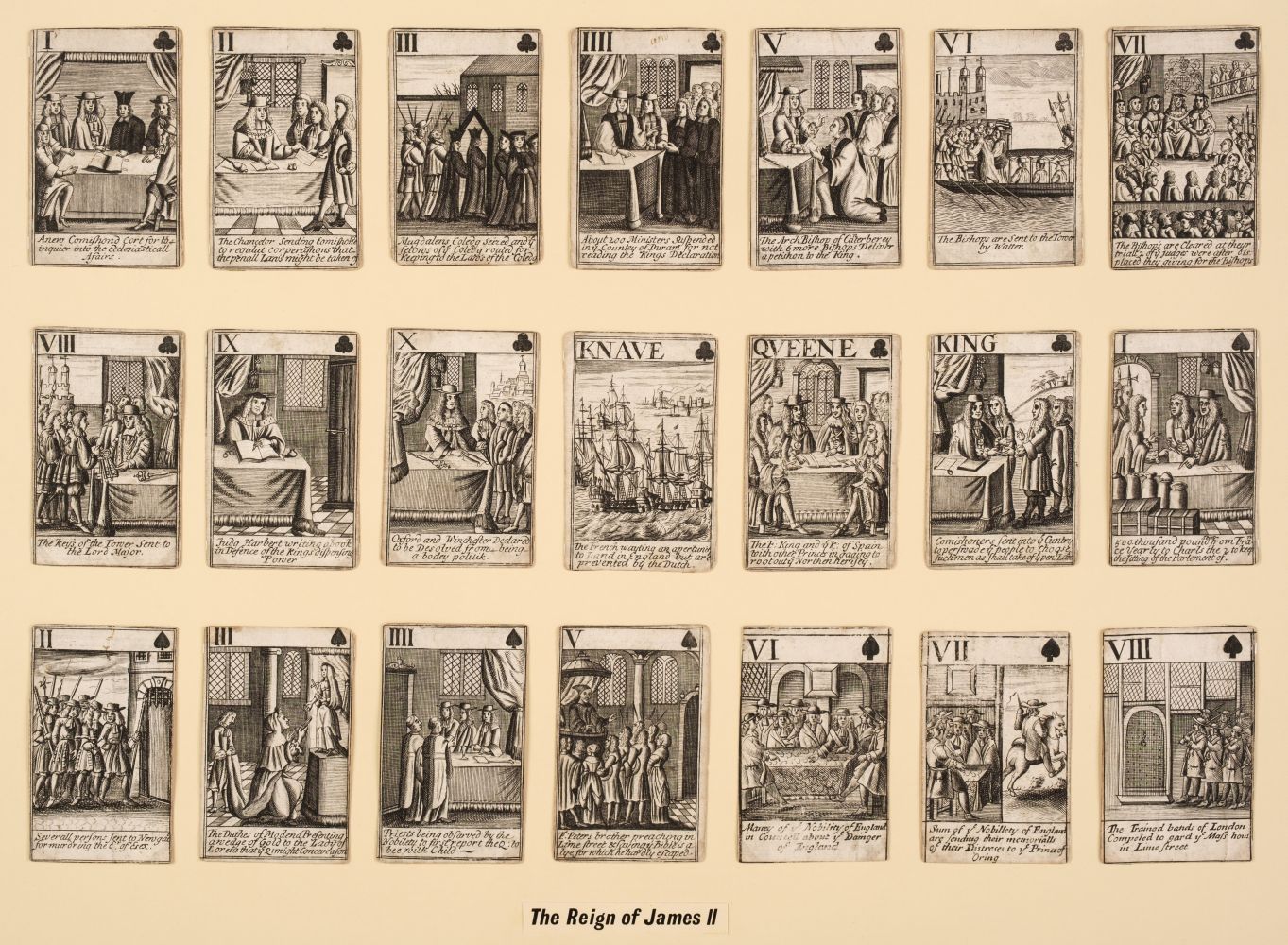 Lot 475 - English playing cards. Reign of James II