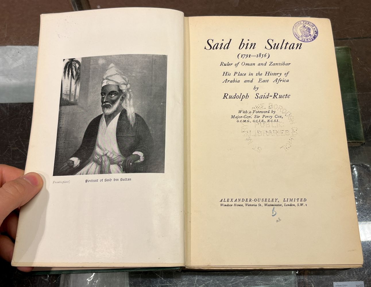 Lot 22 - Said-Ruete (Rudolph). Said bin Sultan, 1st