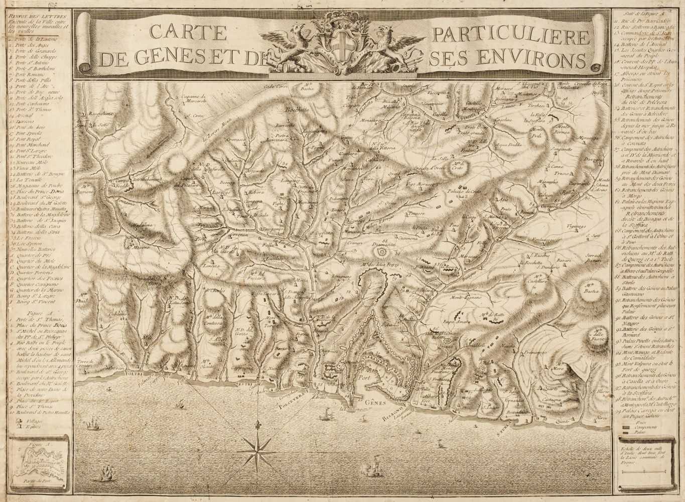 Lot 103 - Genoa. Carte Particuliere de Genes et de ses