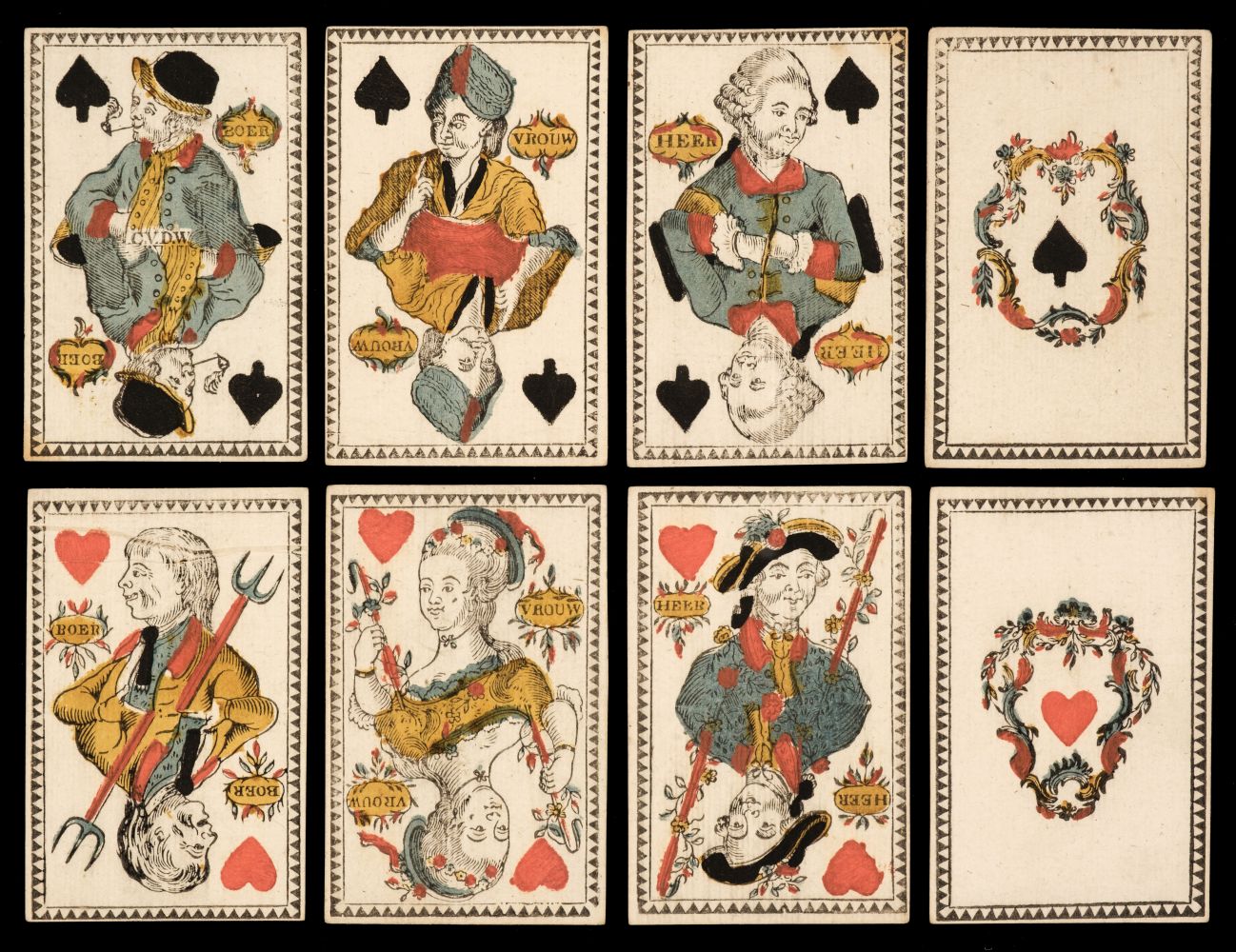 Lot 494 - Dutch playing cards. Non-standard piquet