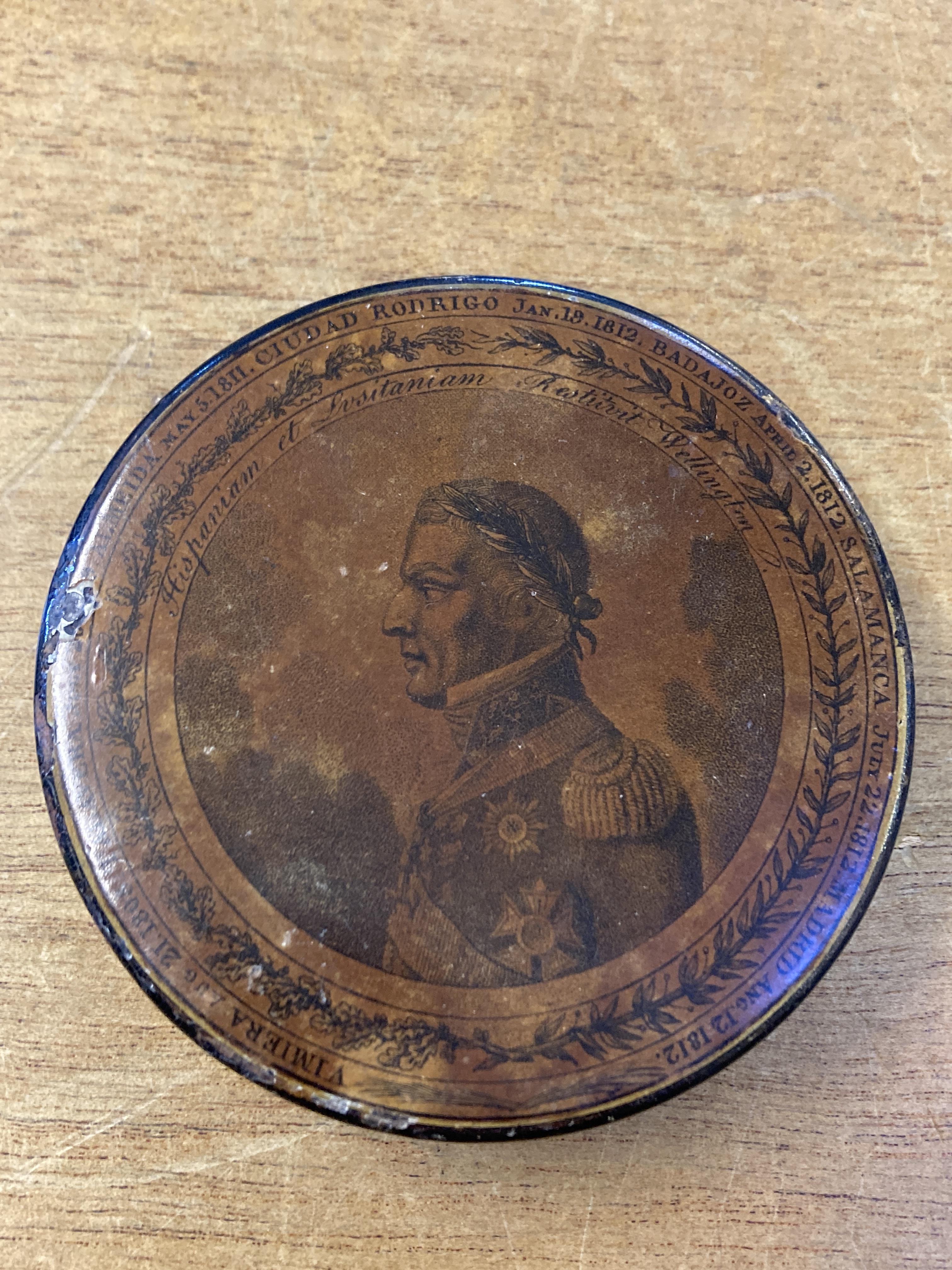 Lot 566 - Duke of Wellington. Three regency lacquered