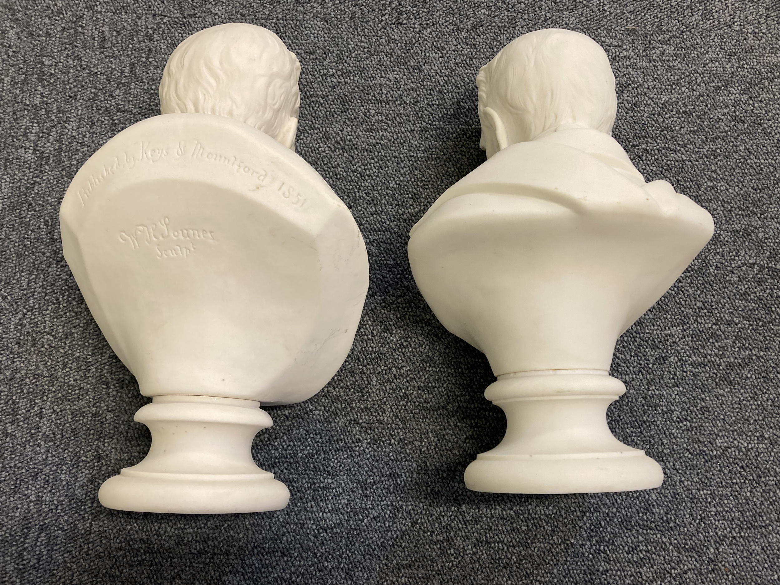 Lot 552 - Duke of Wellington. A pair of parian ware