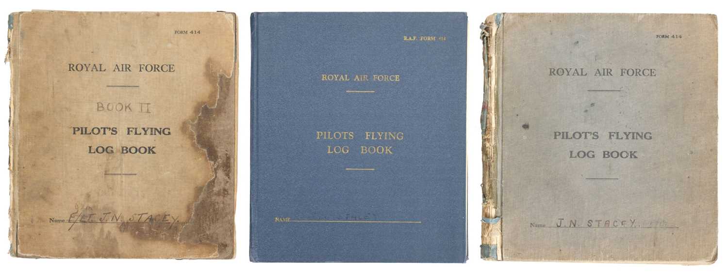 Lot 258 - Log Books. RAF log books kept by Air-Vice