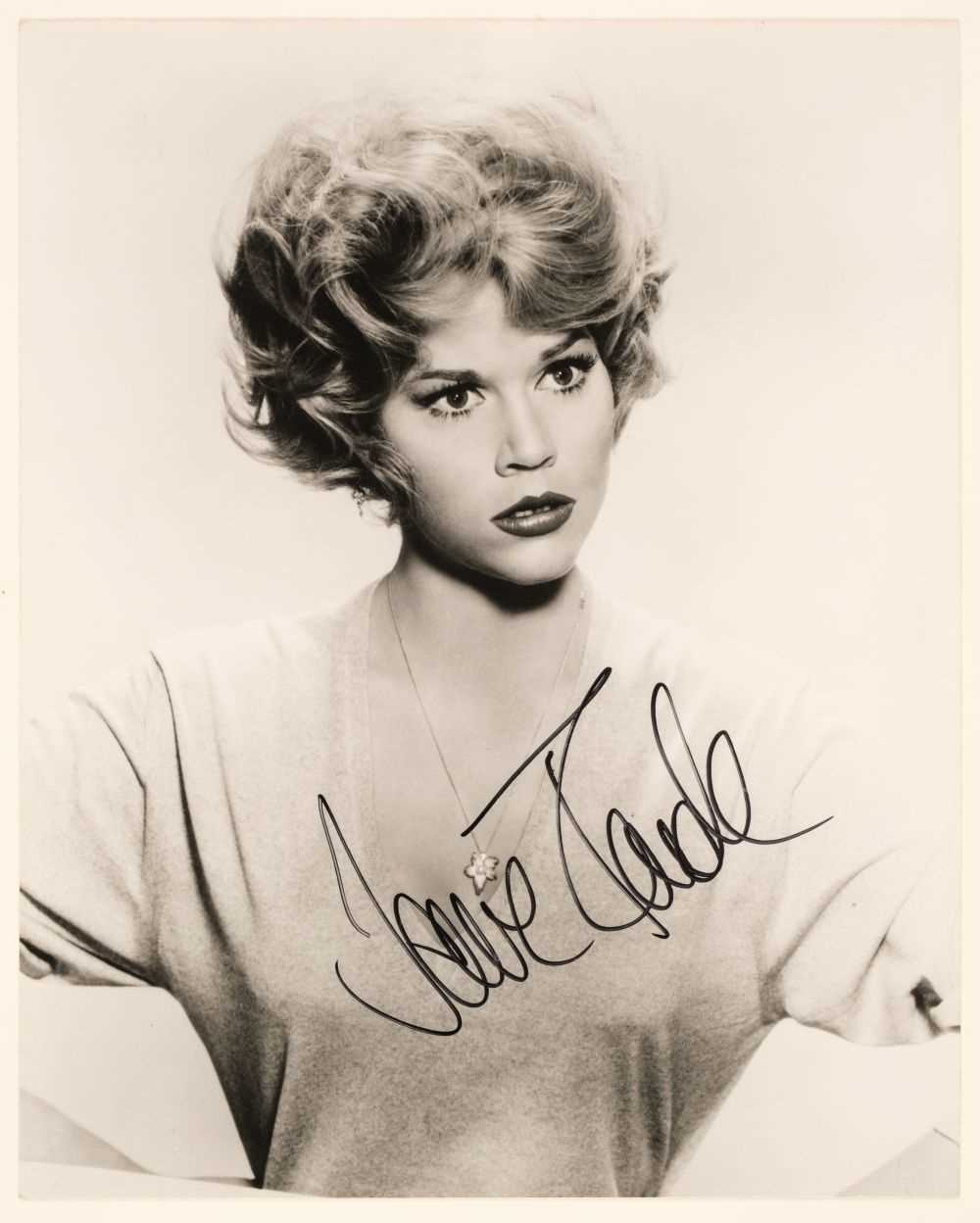 Lot 221 - Fonda (Jane, 1937-). A signed glossy
