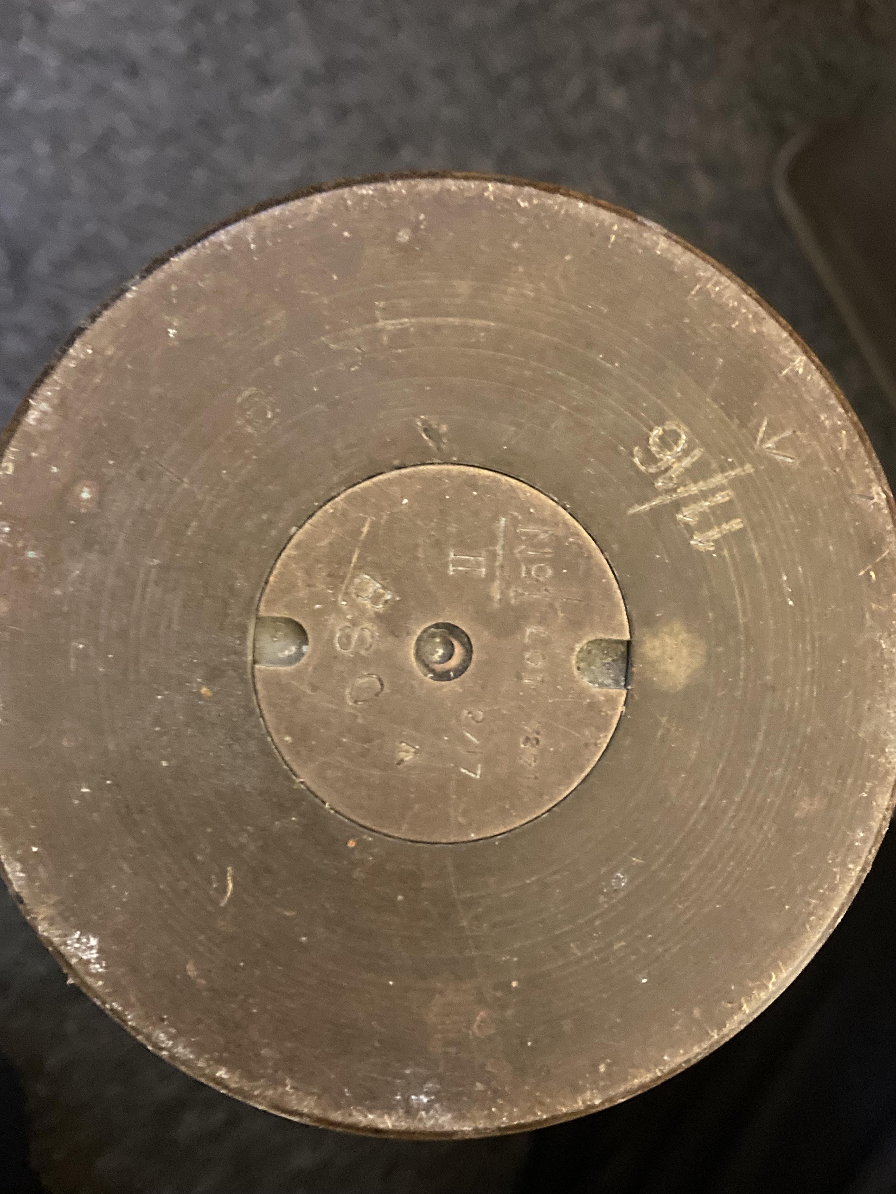 Lot 52 - Munitions. WWI German Howitzer cartridge case