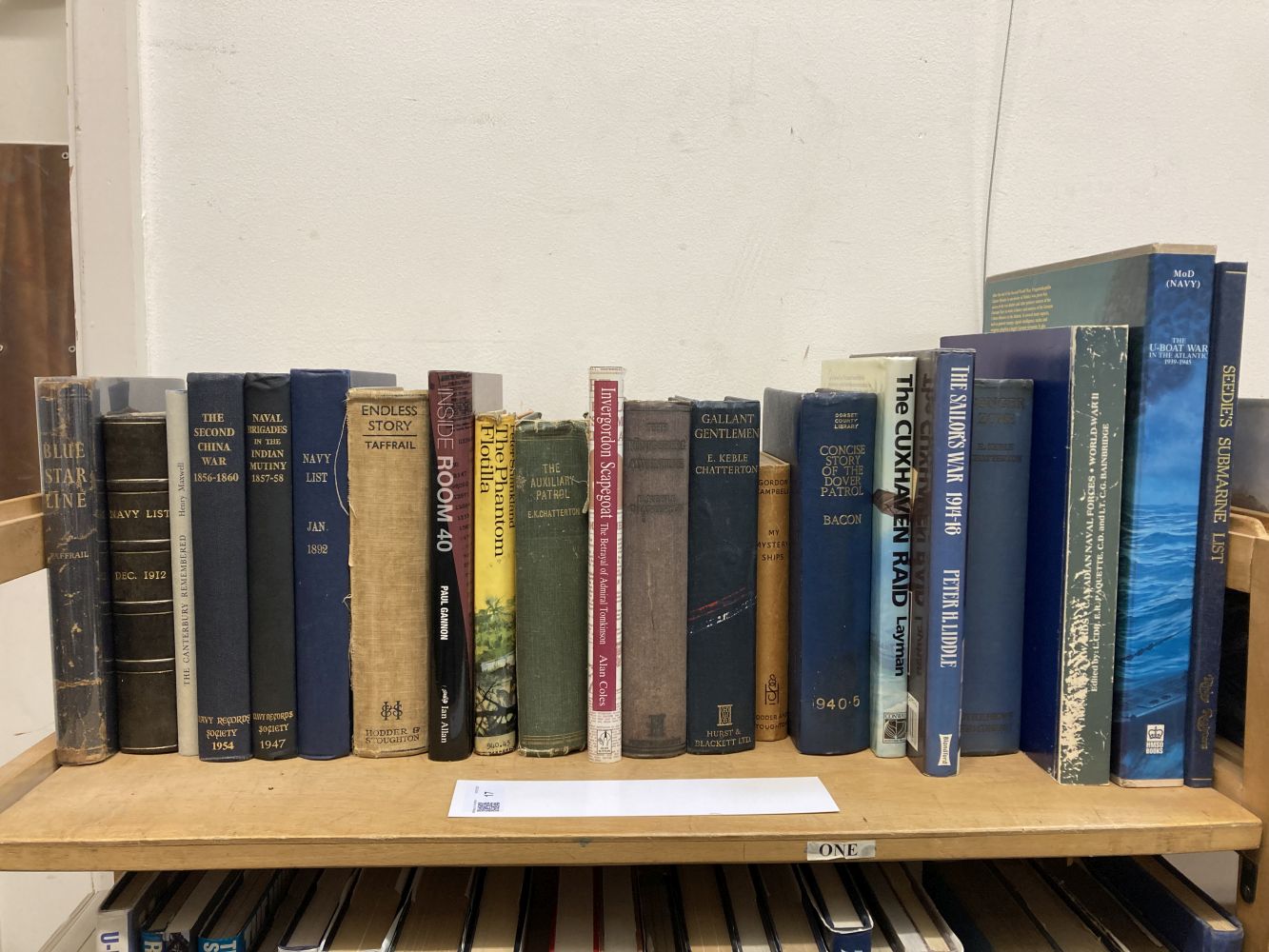 Lot 17 - Naval books. A collection of naval books,