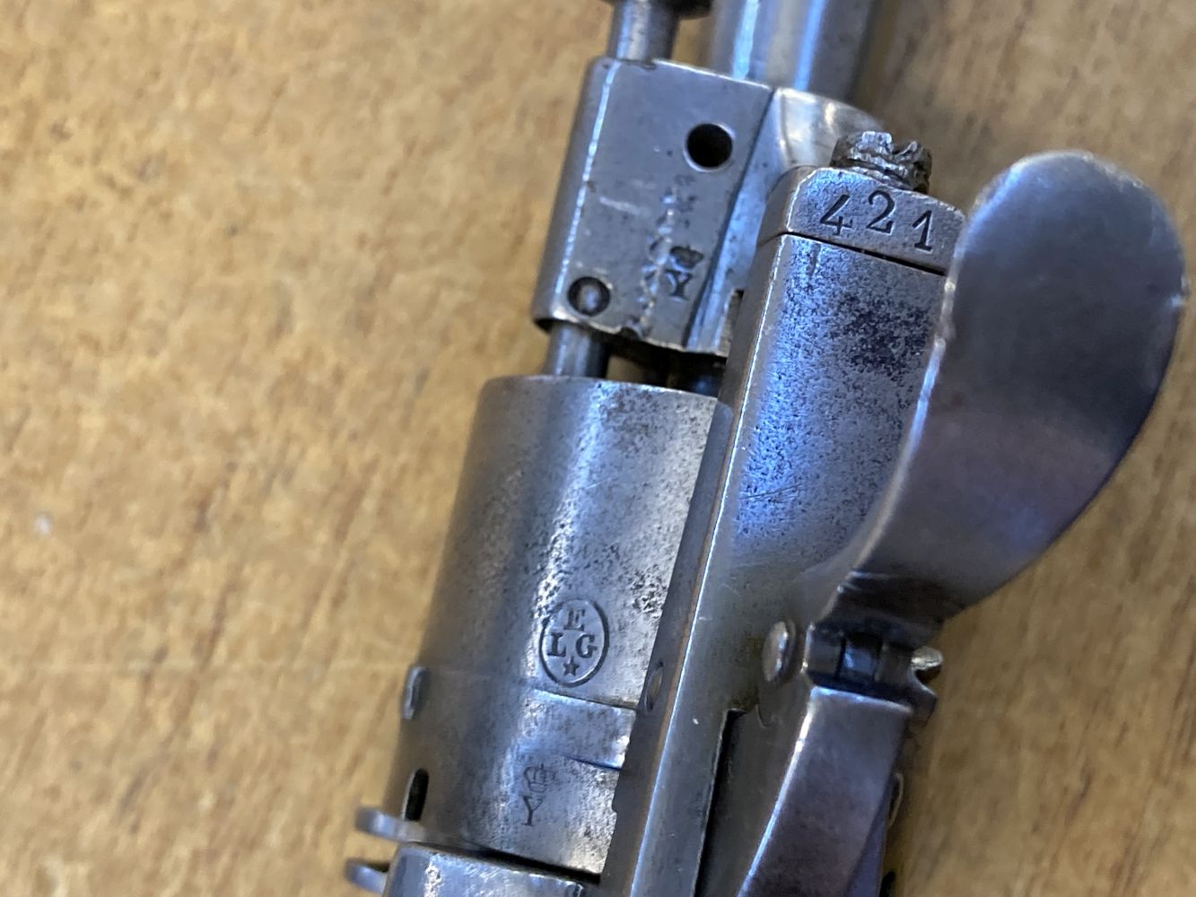 Lot 167 - Revolver. A 19th-century Belgian six-shot