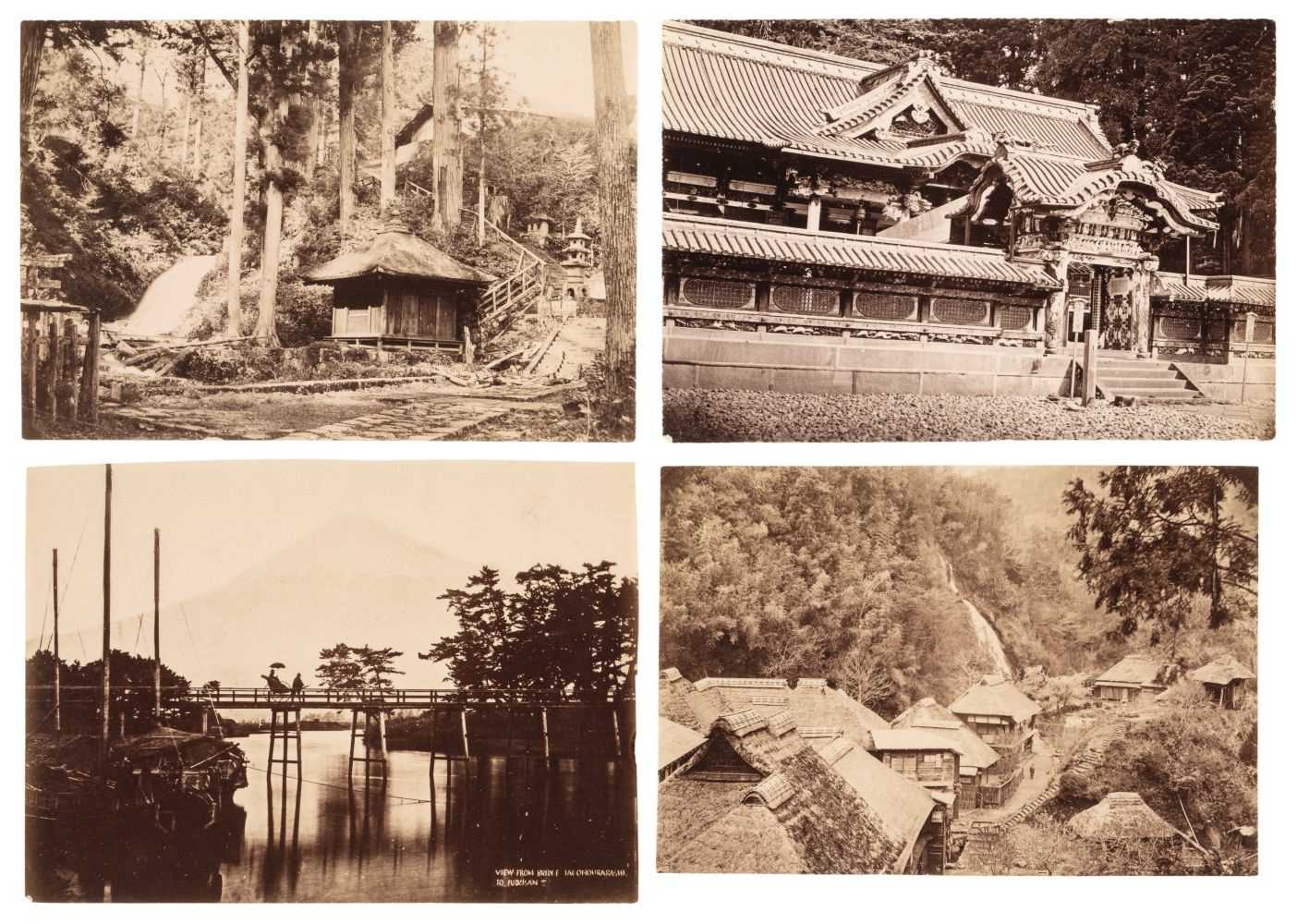 Lot 50 - Japan. A group of 10 views in Japan, c. 1870,