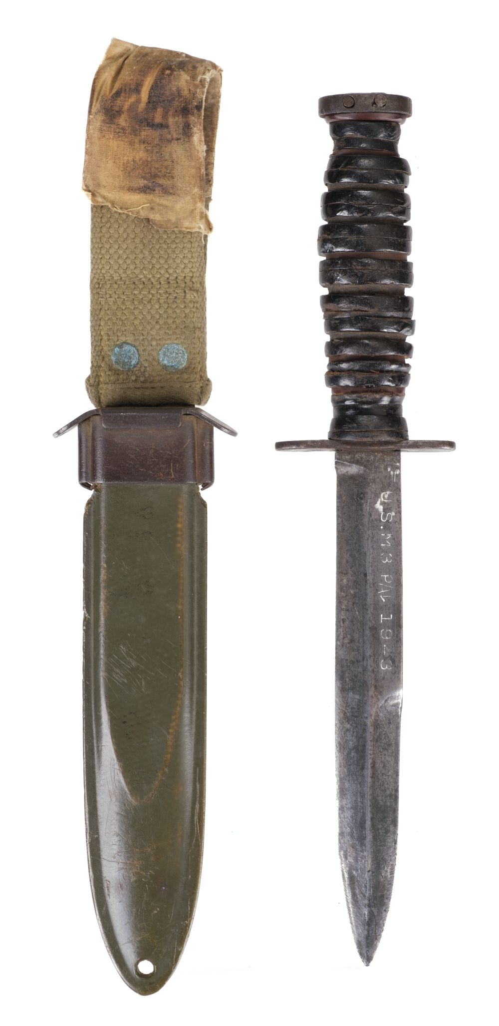 Lot 76 - Fighting Knife. WWII American M3 fighting