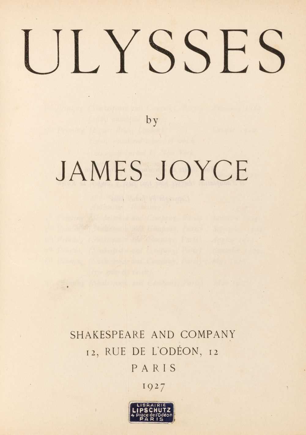 Lot 817 1927 Joyce James Ulysses 9th Printing