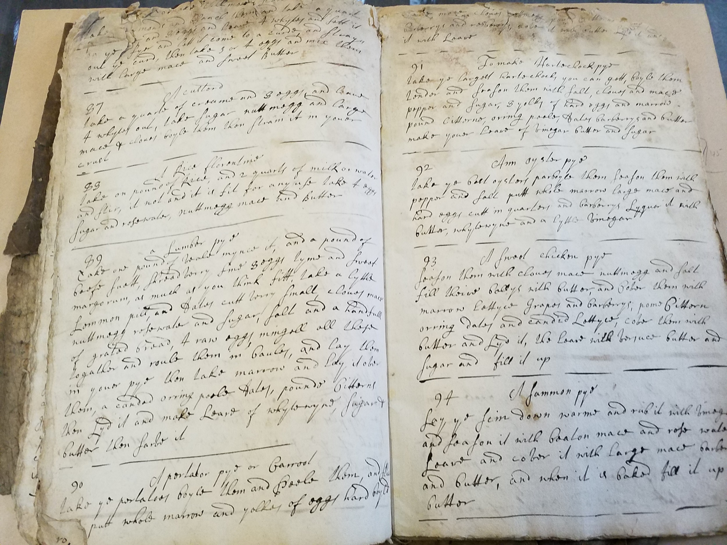 Lot 172 - Manuscript Cookery Book. A late