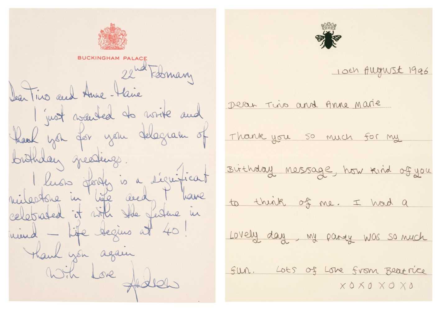 Lot 279 - Prince Andrew (1960-). Autograph Letters