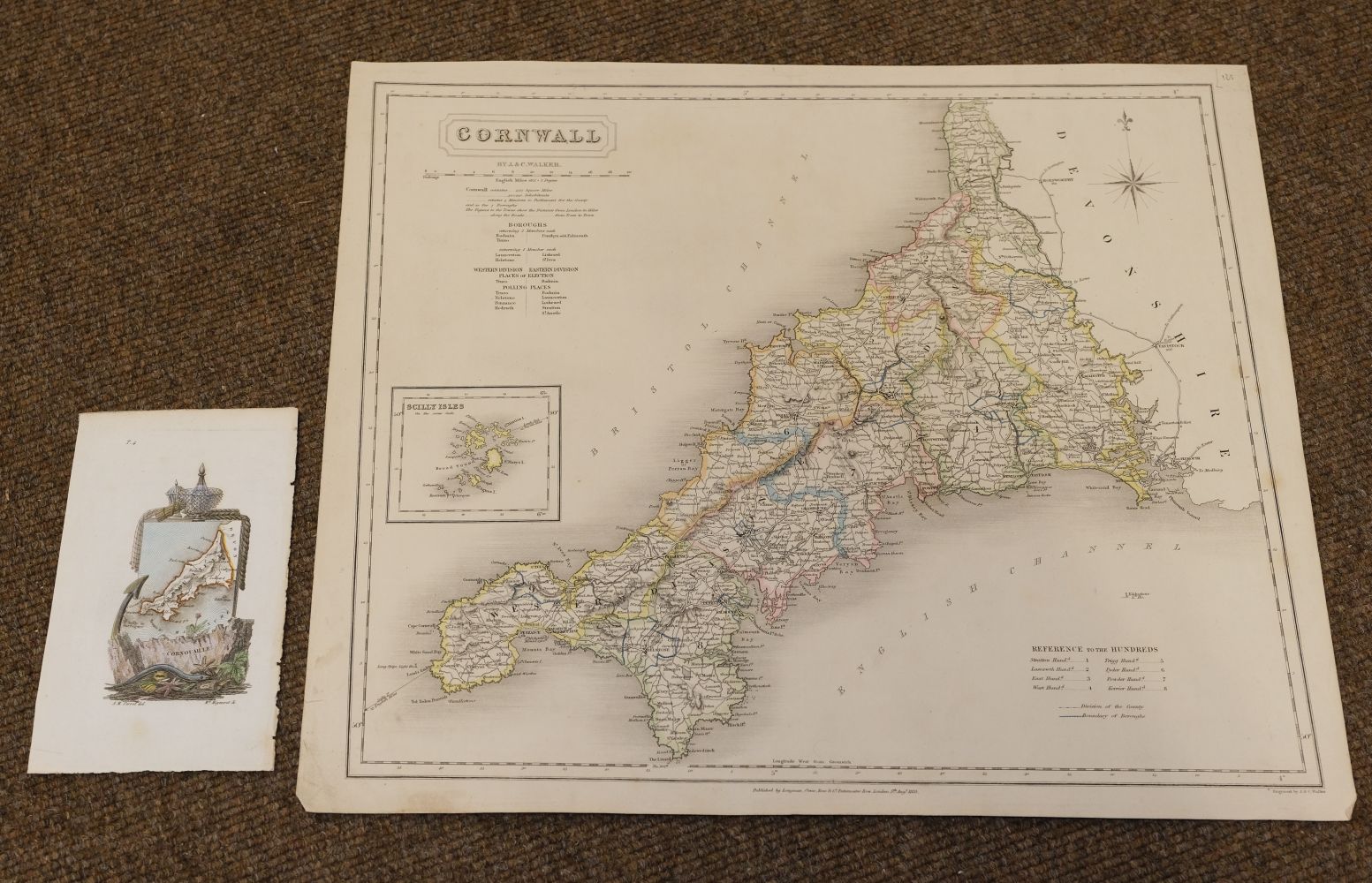 Lot 81 - Devon and Cornwall. A collection of 17 maps,