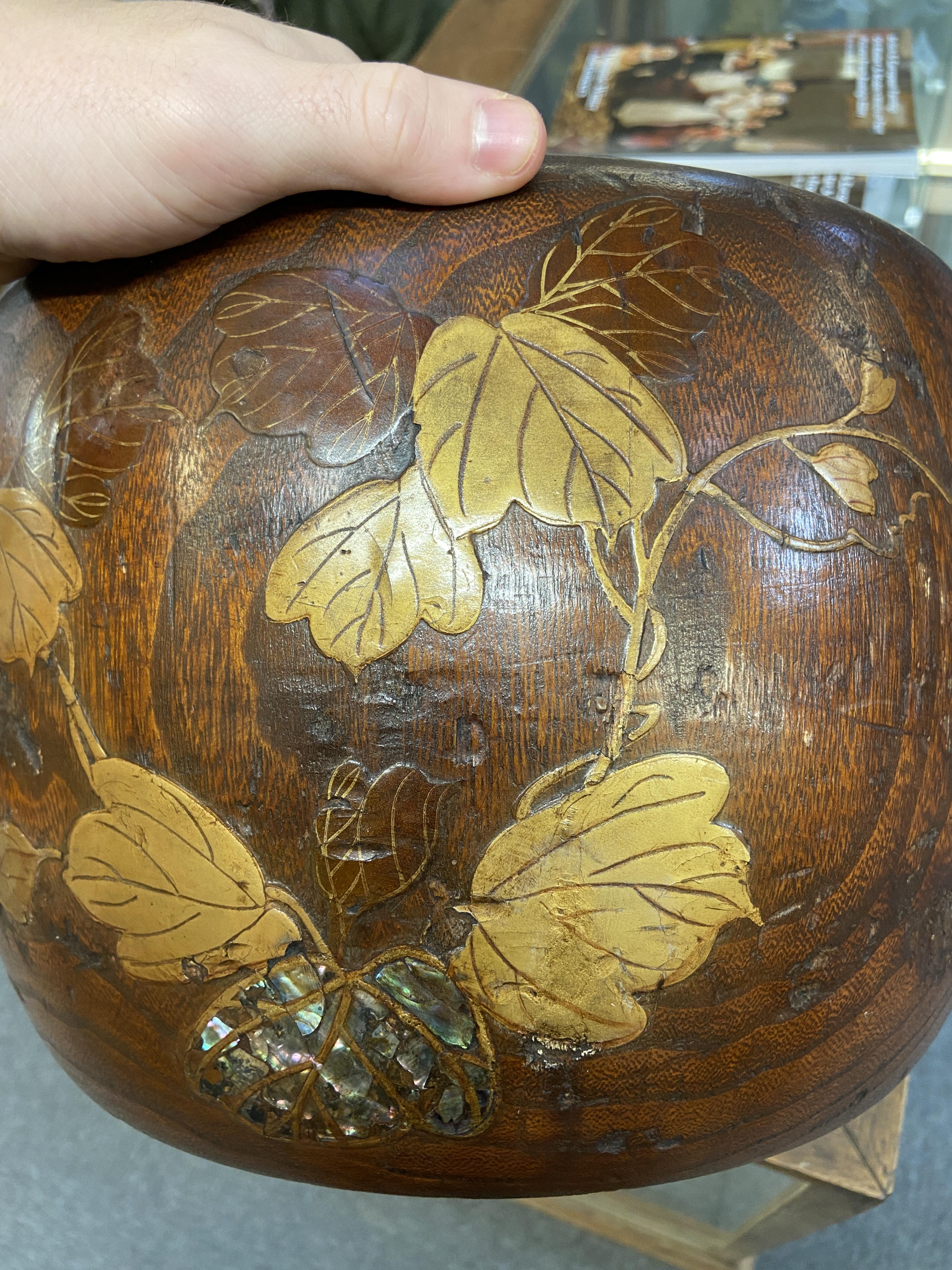 Lot 295 - Hibachi. A mid 20th century Japanese wooden