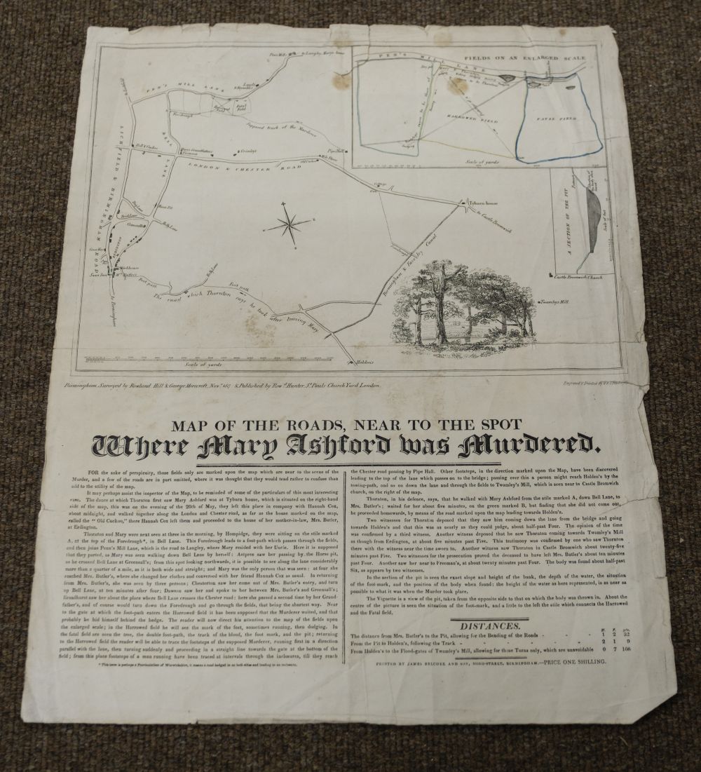 Lot 132 - Murder Map. Radclyffe (W & T), Map of the