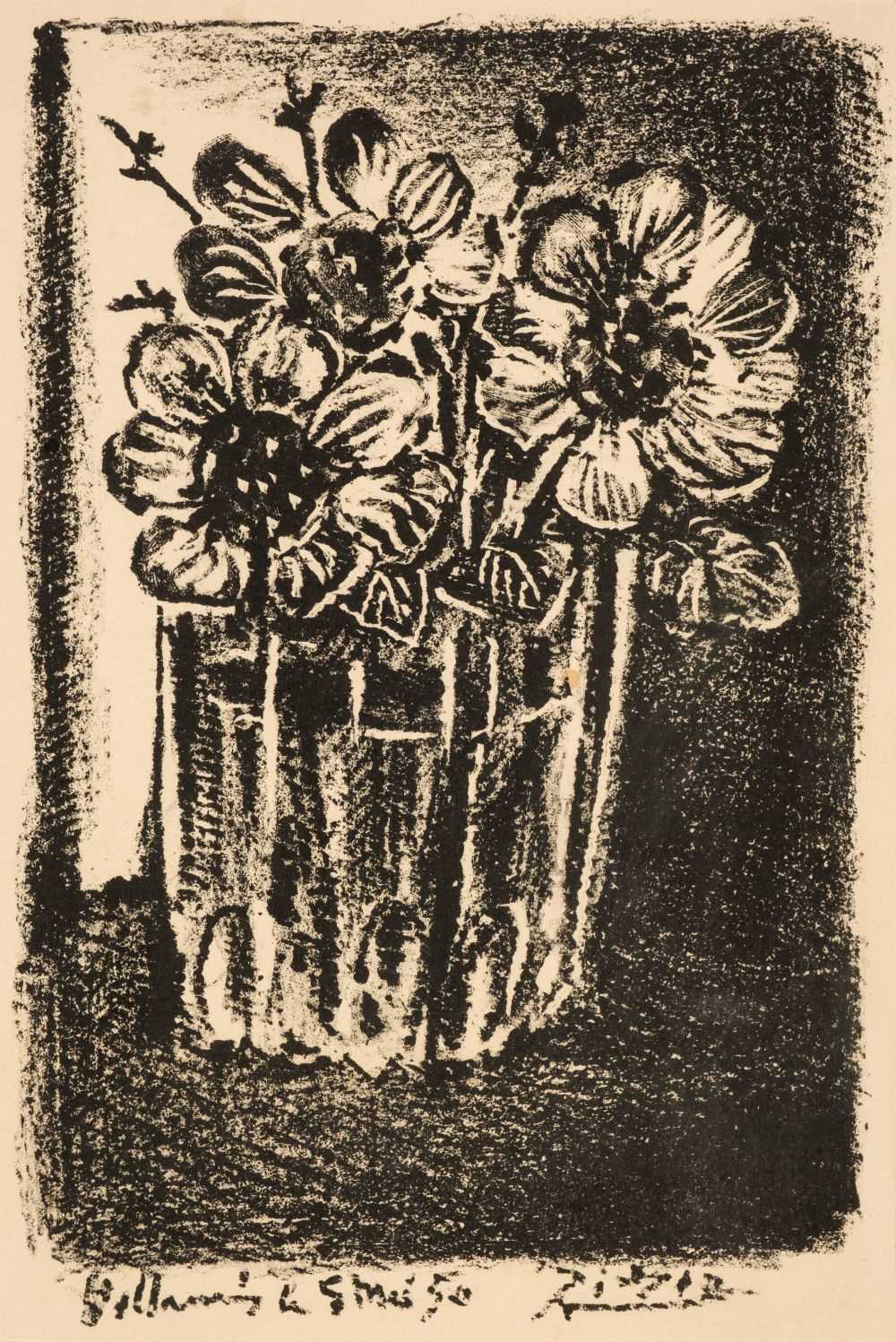 Lot 258 - Picasso (Pablo, 1881-1973). Fleurs dans un