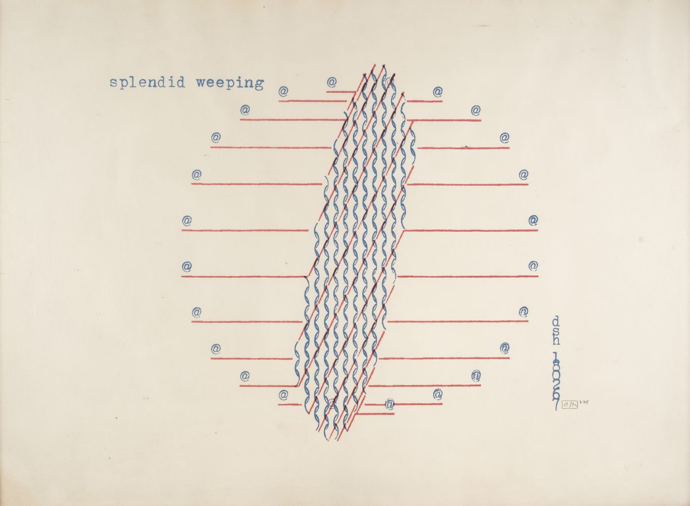 Lot 84 - Dom Houedard (1924-1992). Splendid Weeping,