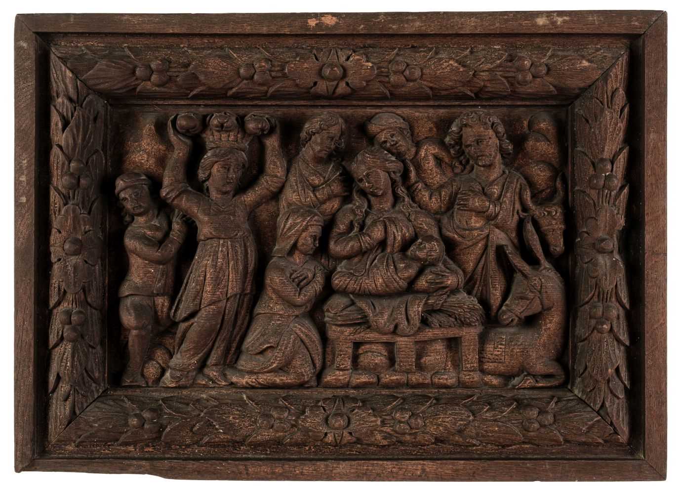 Lot 115 - Wooden relief sculptures. Adoration of the