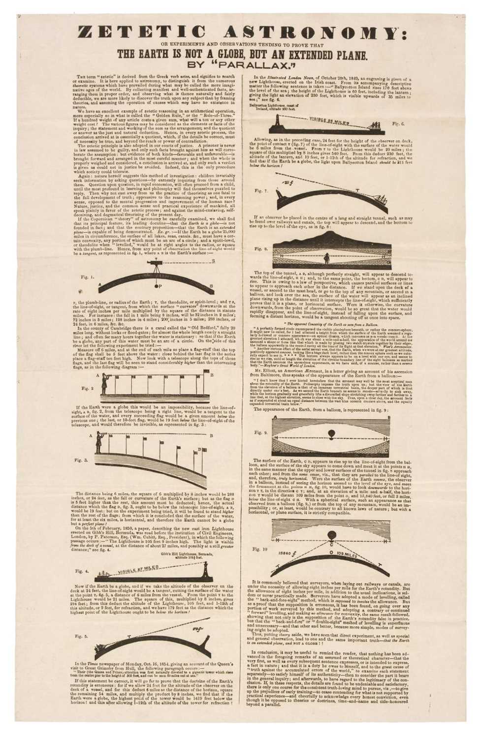 Lot 321 - Zetetic Astronomy. Earth not a globe!