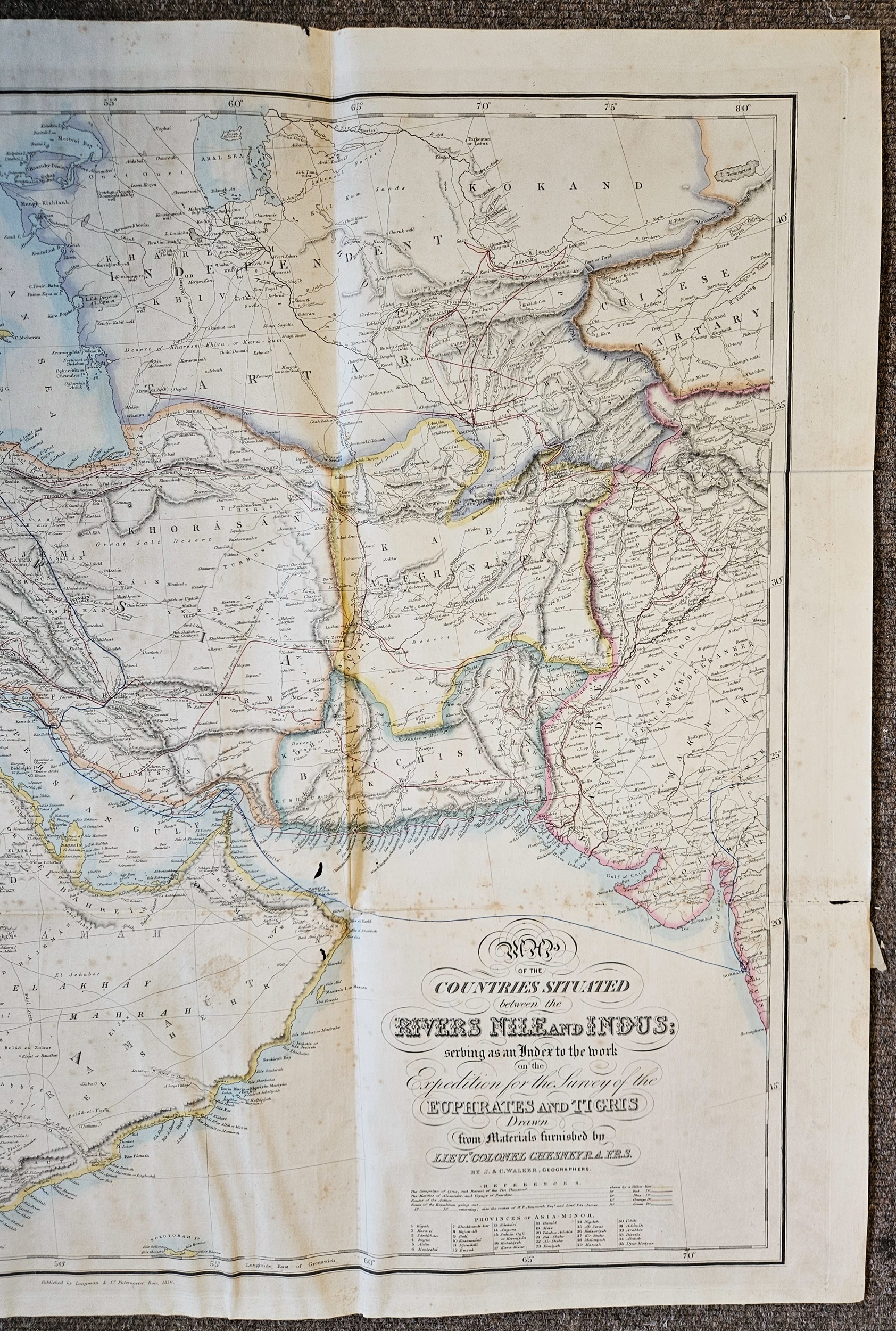 Lot 196 - Arabia. Chesney (Lieut. Colonel), A Map of