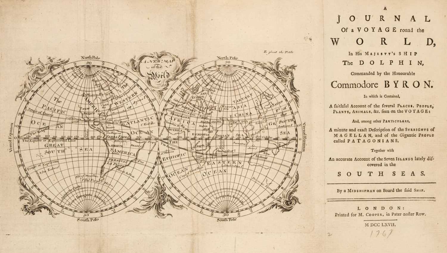 Lot 144 - [Byron, John]. A Journal of a Voyage Round