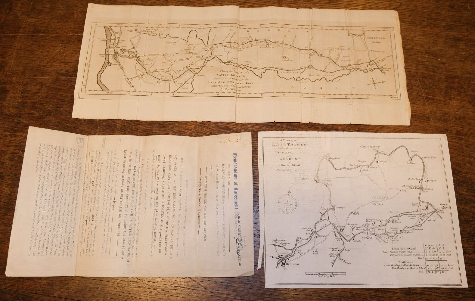 Lot 7 - Canal and River Maps. A Collection of