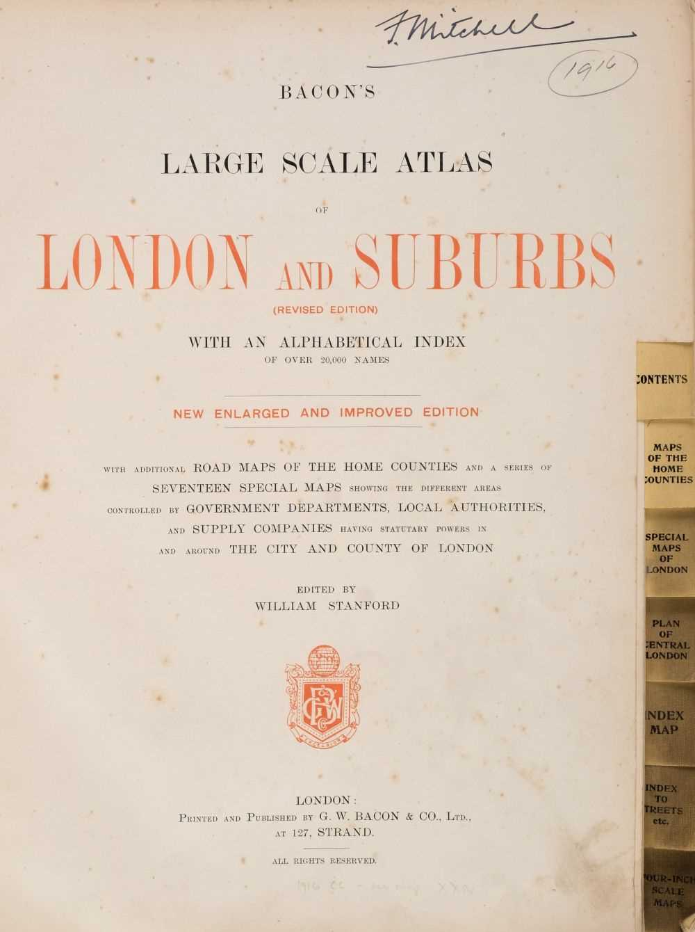 Lot 226 - Bacon (G. W.). Bacon's Large-Scale Atlas of