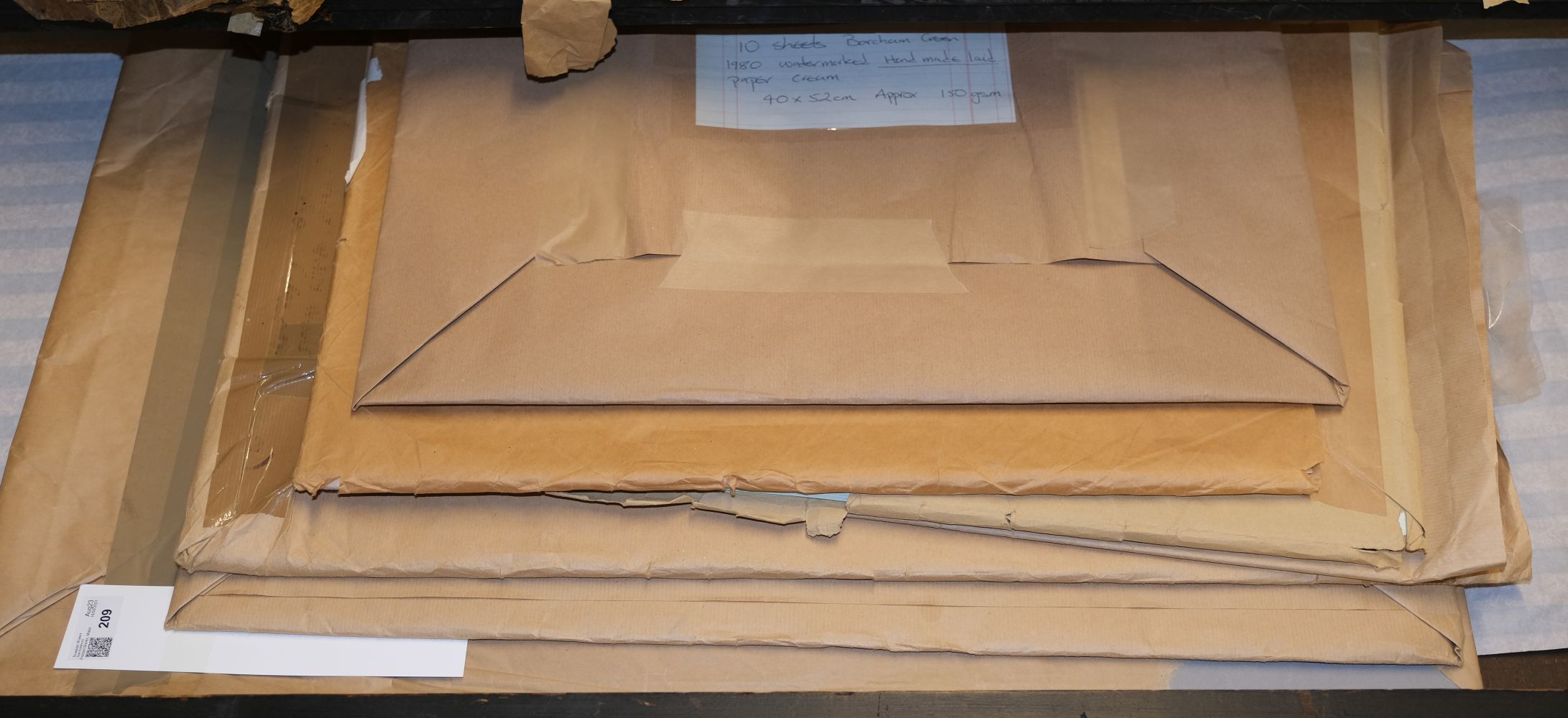Lot 209 - Handmade Paper. A good selection of handmade