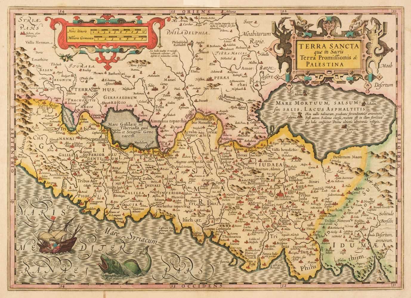 Lot 226 - Holy Land. Hondius (J.). Terra Sancta quae